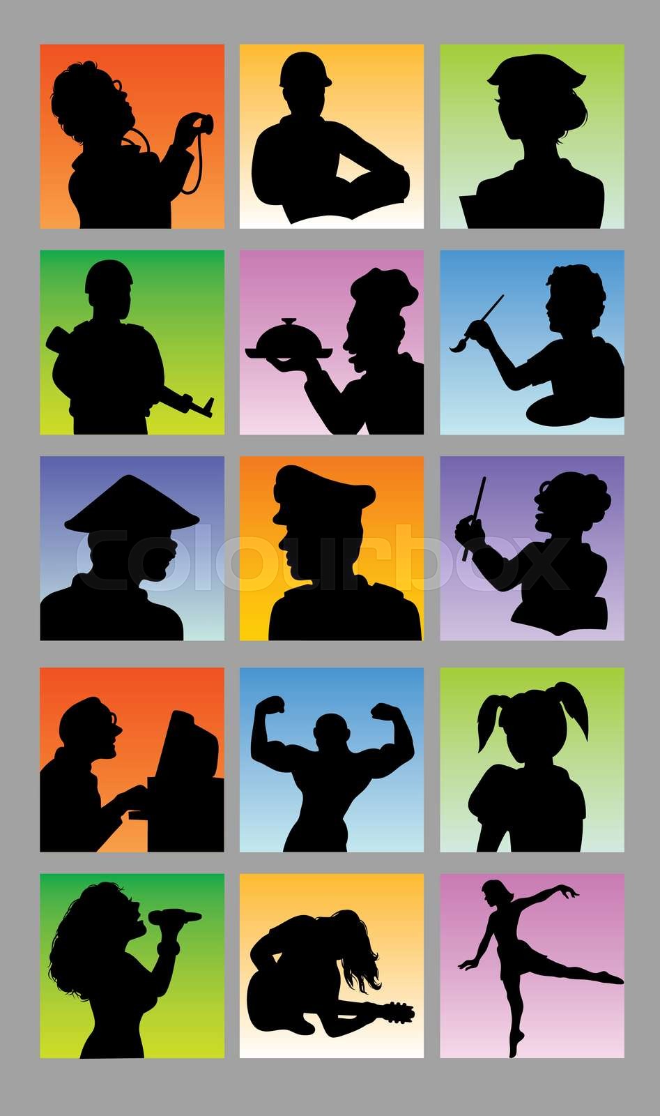 Profession silhouette | Stock vector | Colourbox