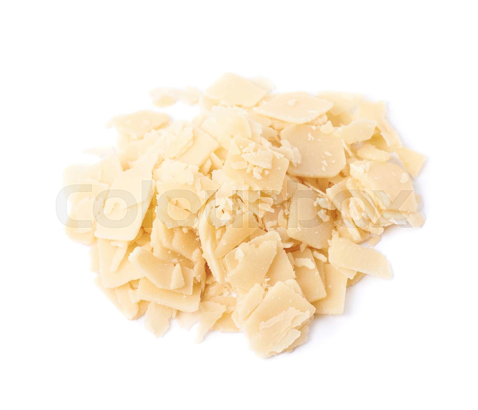 Pile of parmesan cheese flakes | Stock image | Colourbox