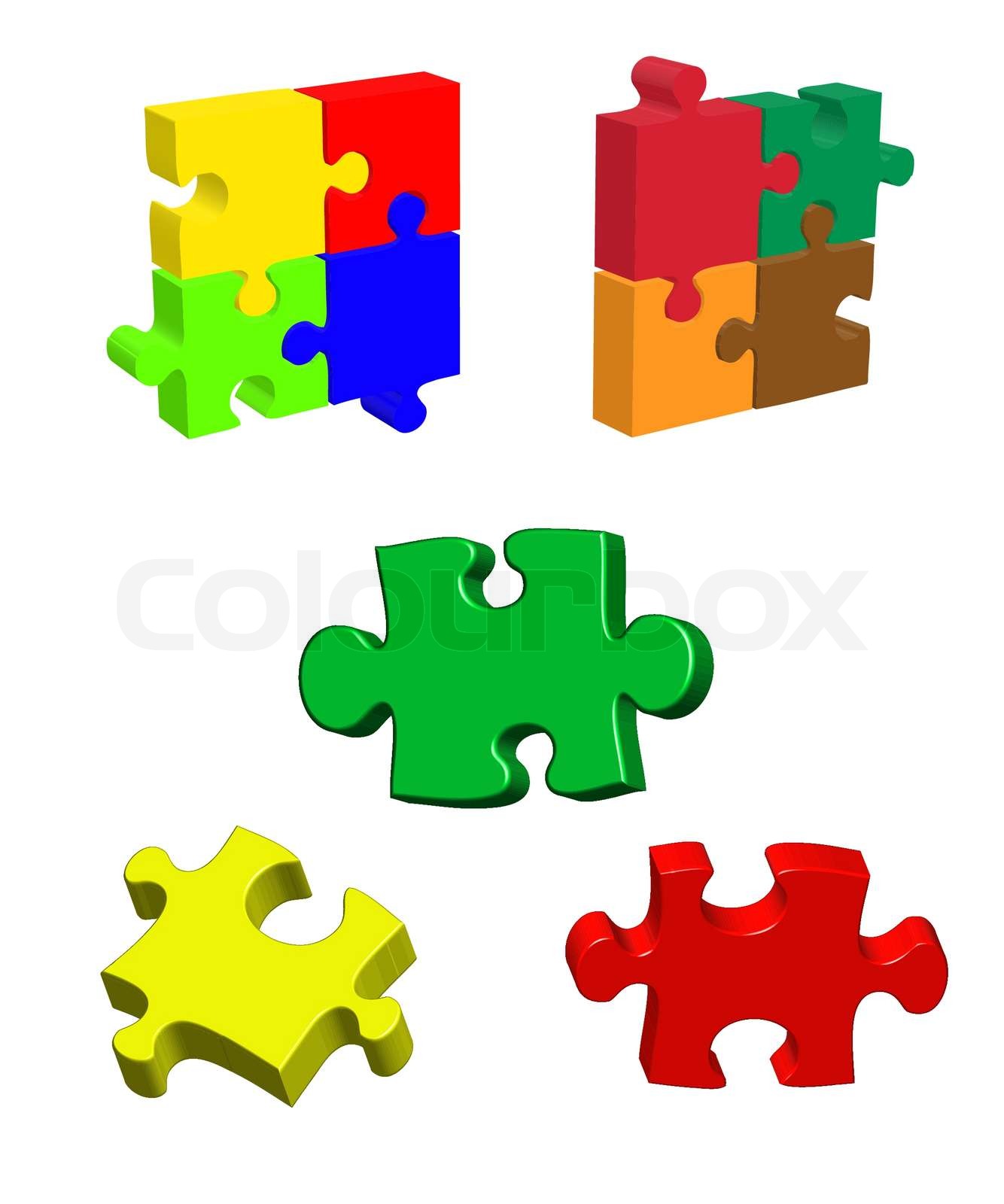 vector puzzle | Stock vector | Colourbox