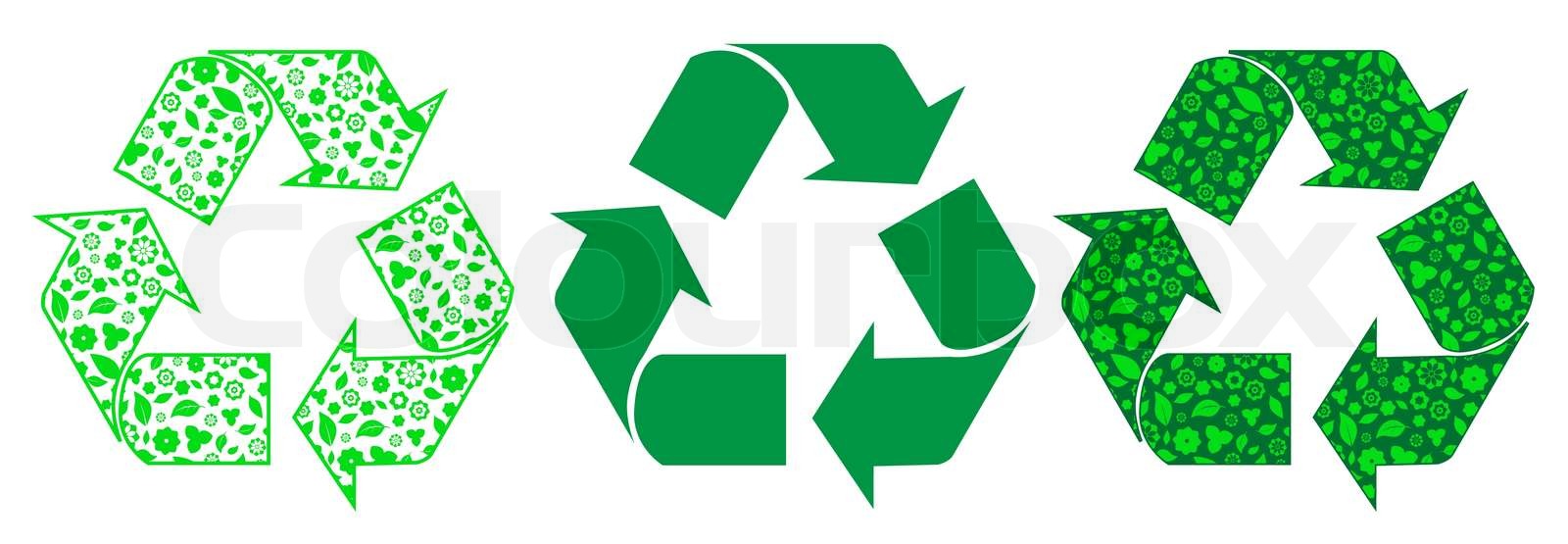 tekstureret genbrugssymbol | Stock vektor | Colourbox