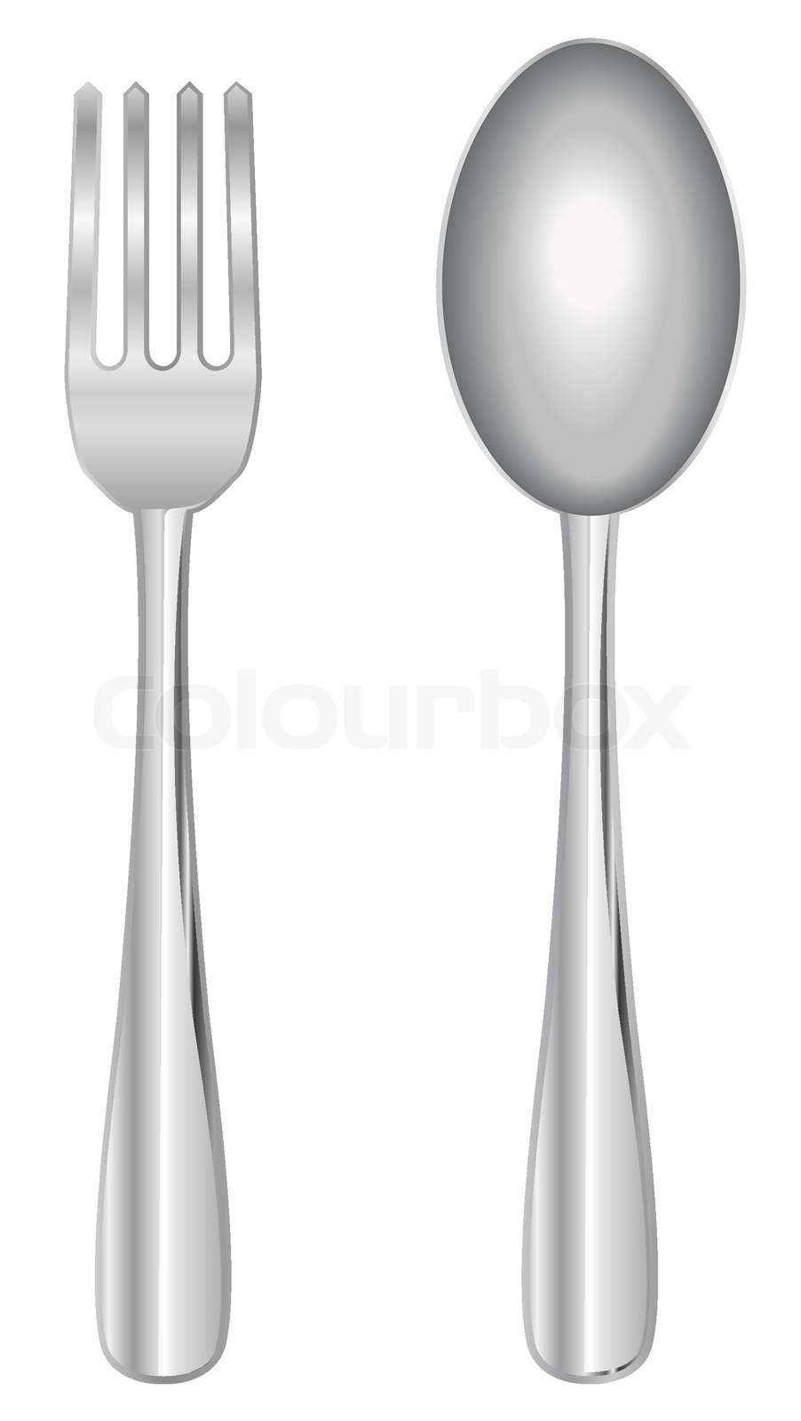 Vektor- Gabel und Löffel | Stock-Vektor | Colourbox