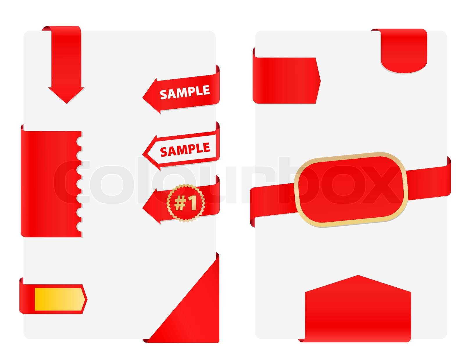 vector tags with arrows | Stock vector | Colourbox