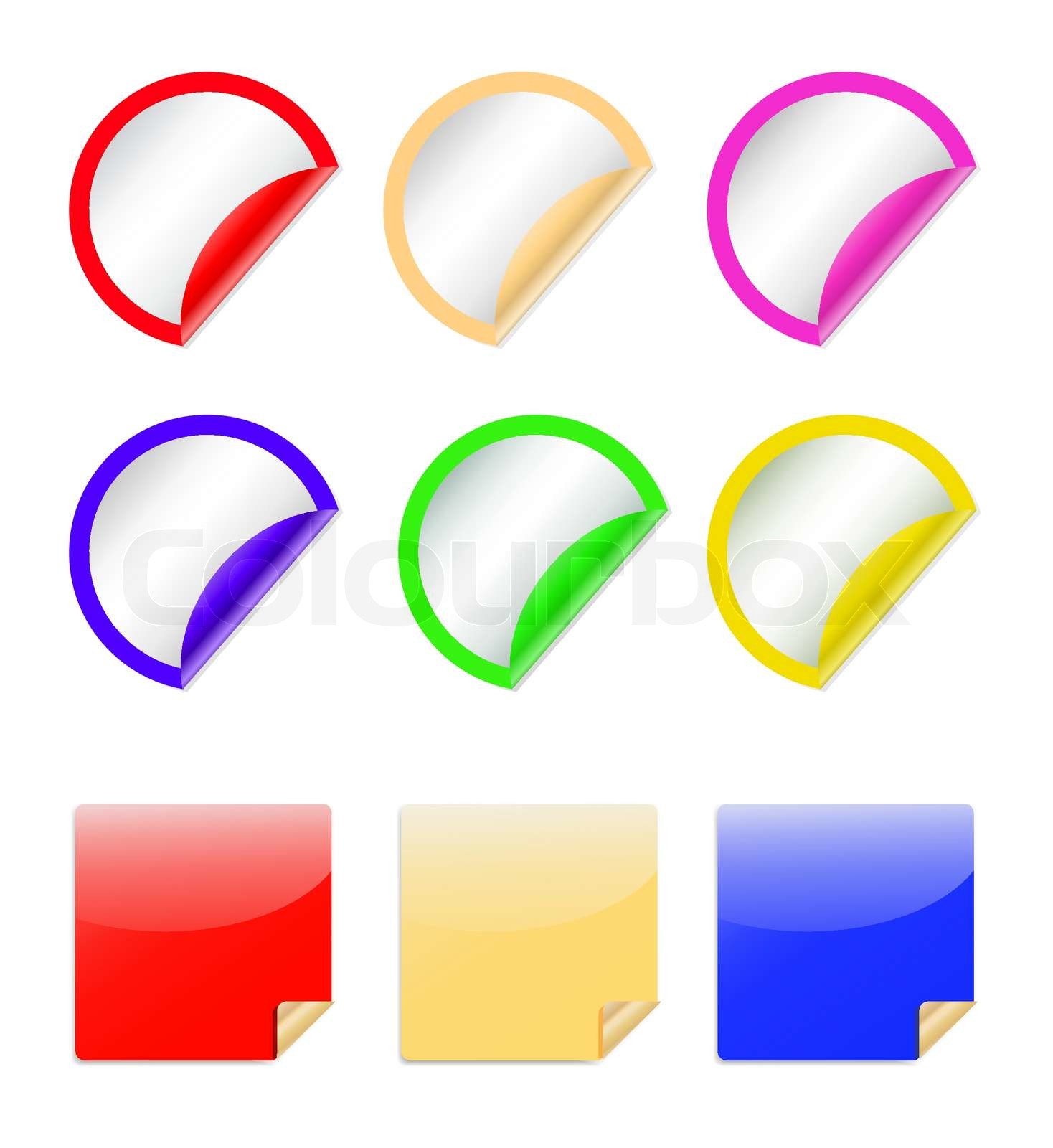 vector stickers set | Stock vector | Colourbox