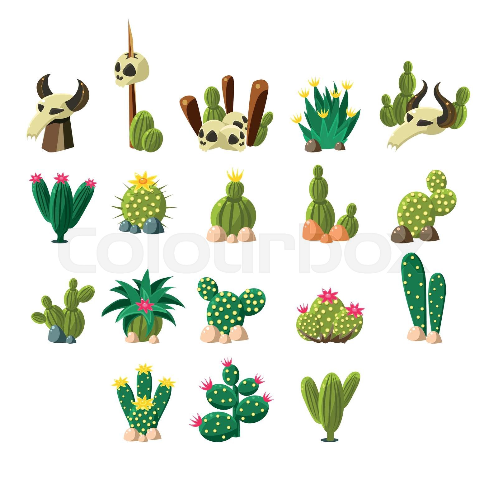 Death Valley Icons Set | Stock vector | Colourbox