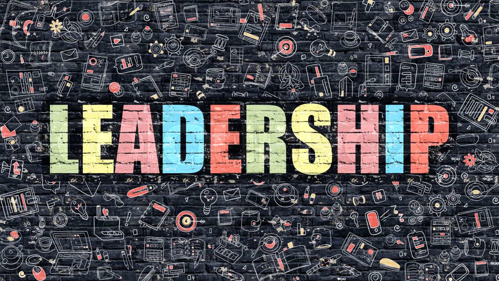 Leadership in Multicolor. Doodle Design. | Stock image | Colourbox