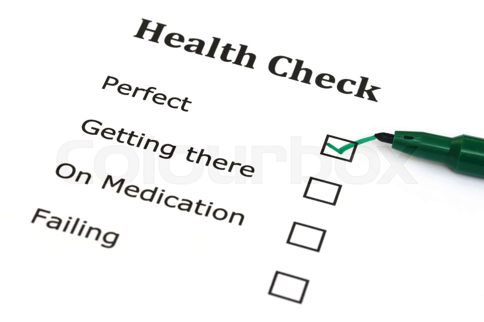 Health checklist | Stock image | Colourbox