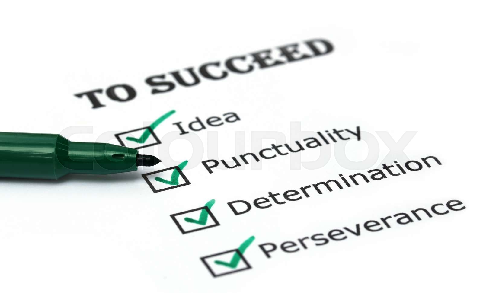 Way to success checklist | Stock image | Colourbox
