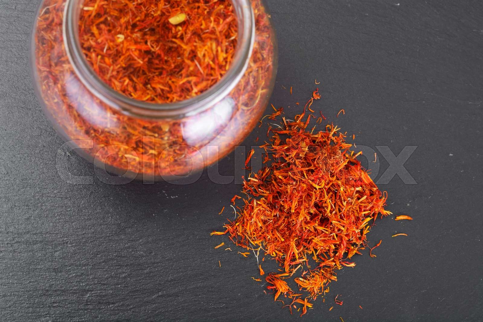 Seasoning for cooking healthy food: Saffron. | Stock image | Colourbox
