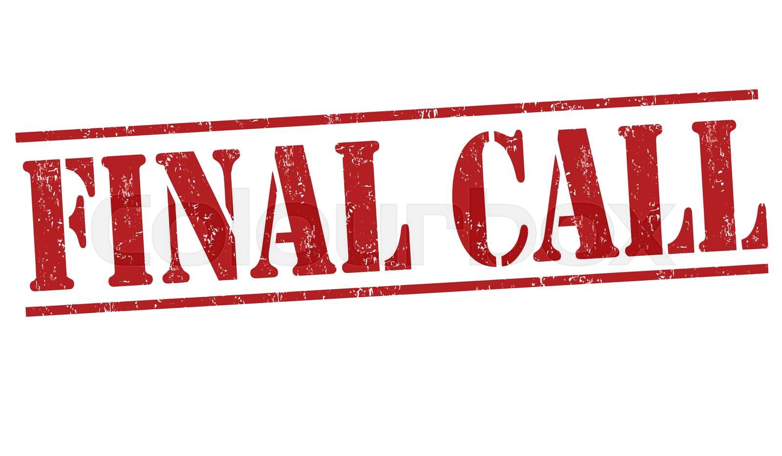Final call stamp | Stock vector | Colourbox