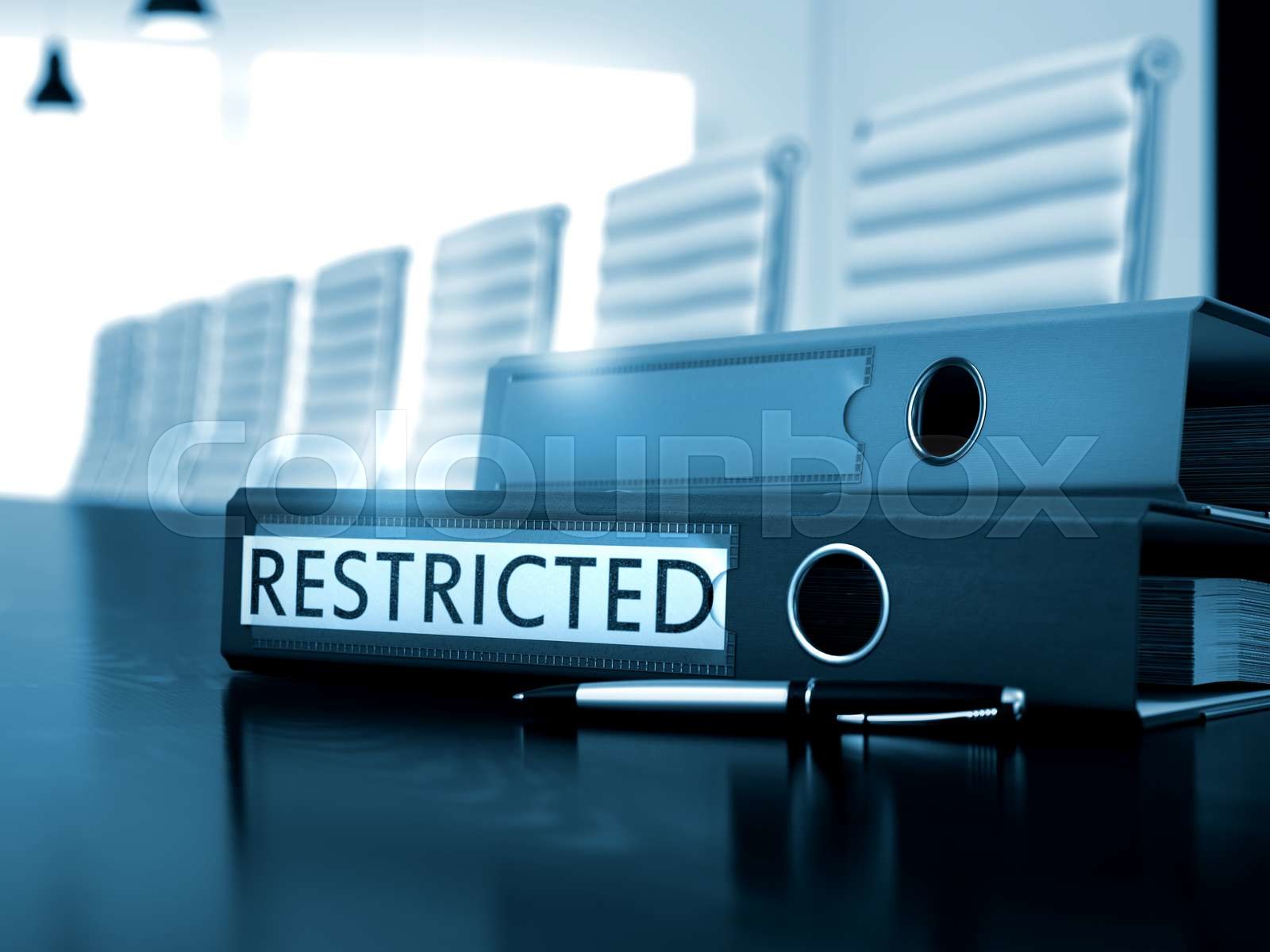 Restricted on Folder. Blurred Image. | Stock image | Colourbox
