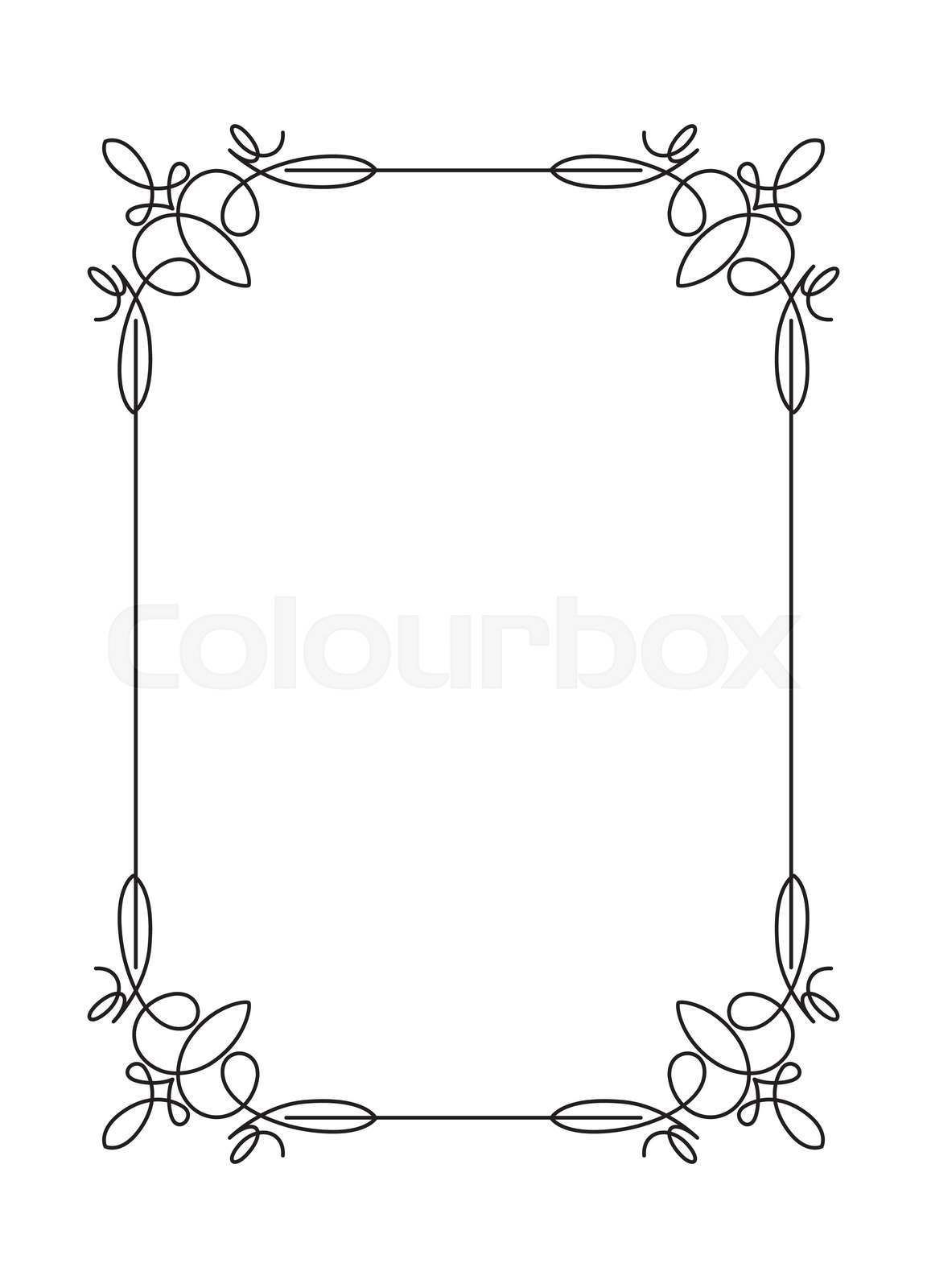 kunst, rahmen, blumig | Stock-Vektor | Colourbox