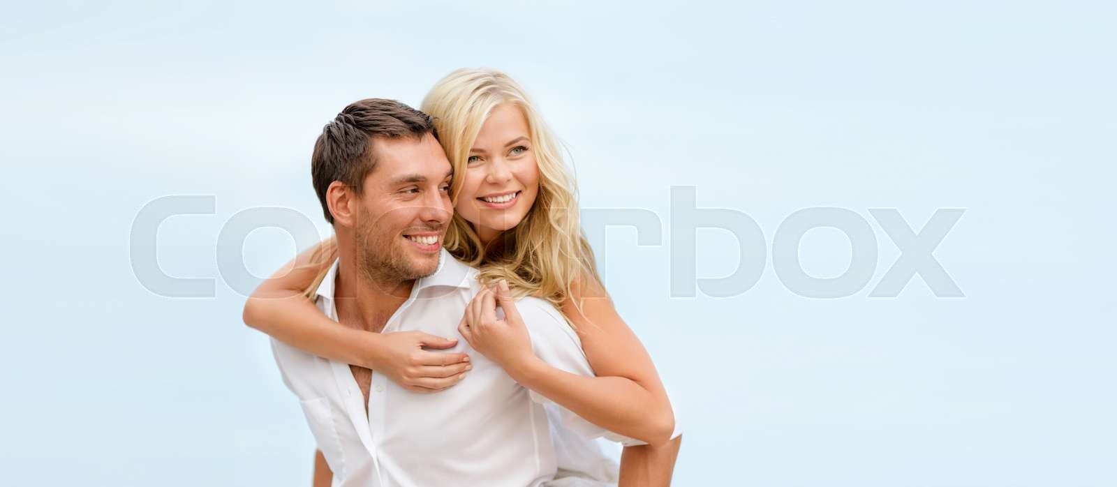 Couple At Seaside Stock Image Colourbox