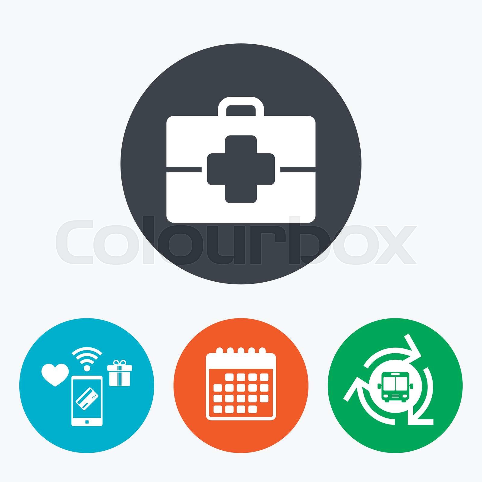 Medical case sign icon. Doctor symbol. | Stock vector | Colourbox