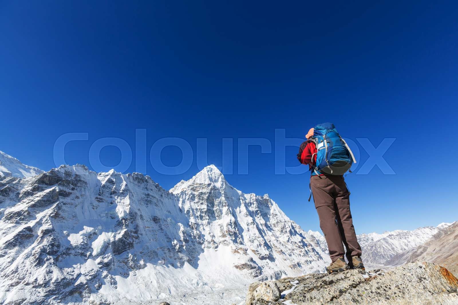 Hike in Himalayas | Stock image | Colourbox