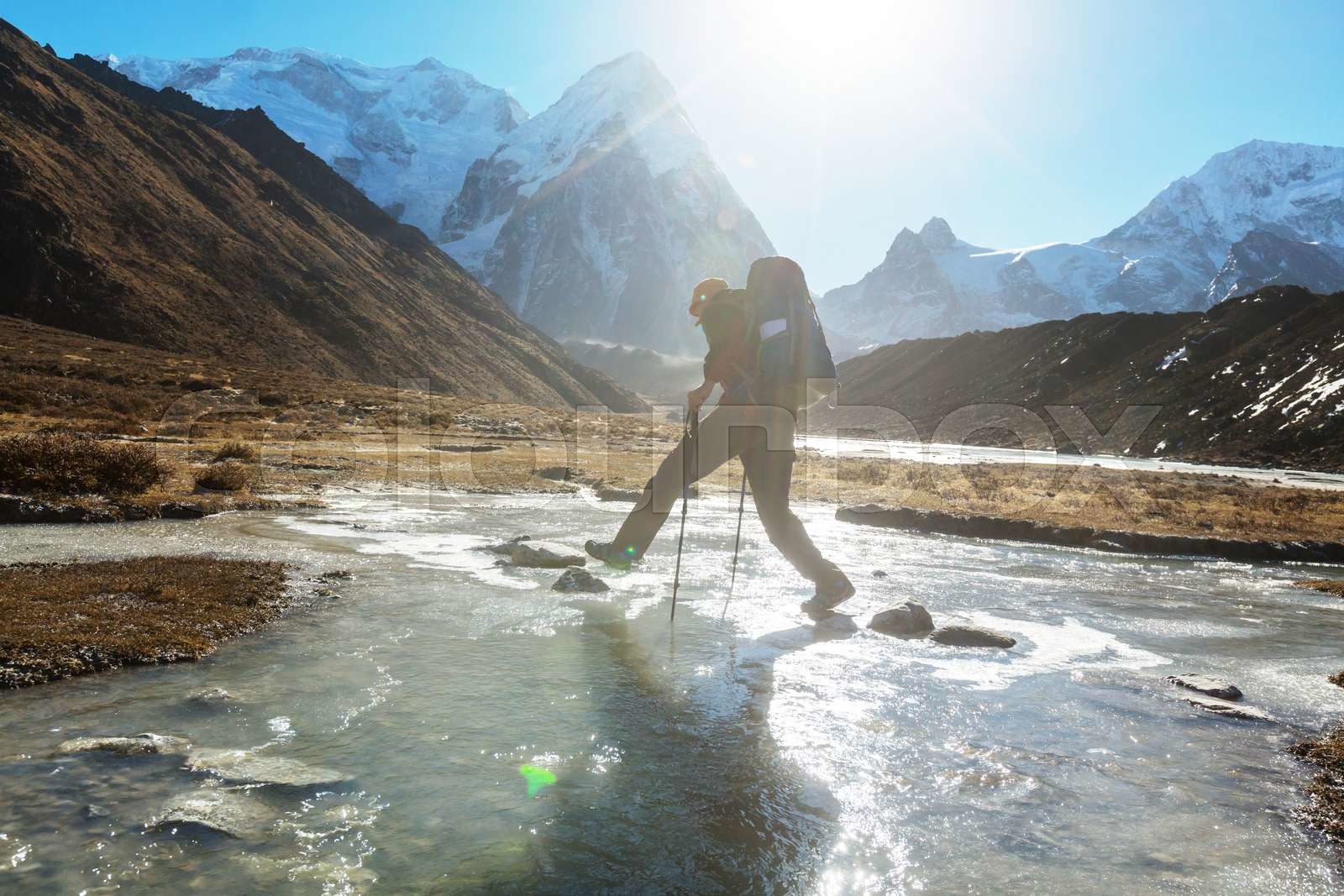 Hike in Himalayas | Stock image | Colourbox