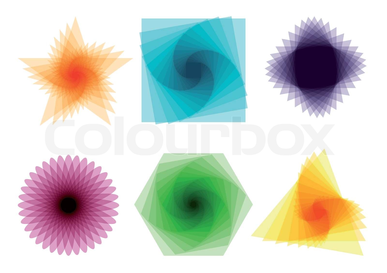 A series of graphic elements based on geometric patterns. | Stock ...