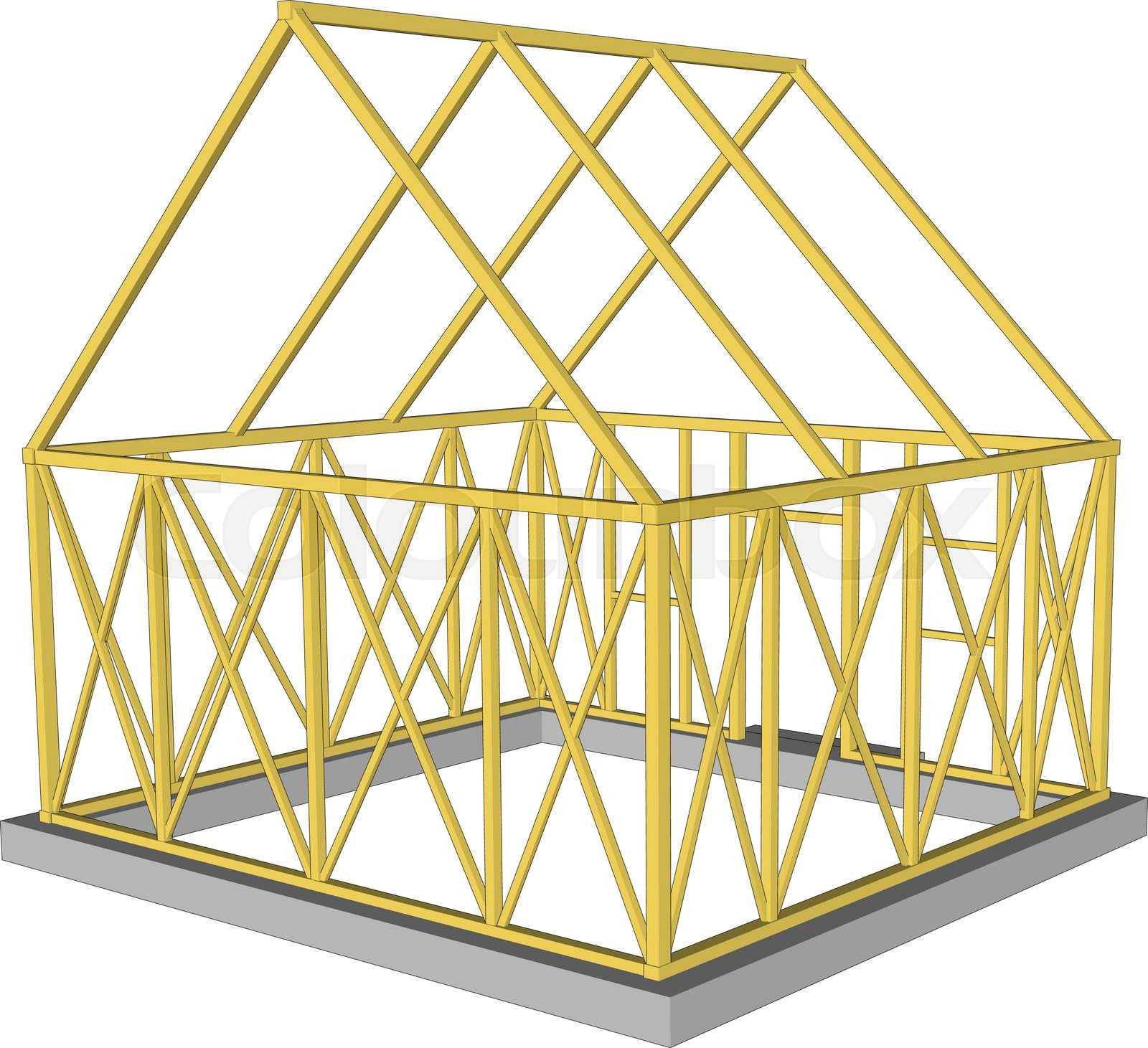 Vector Structure of house in construction. | Stock vector | Colourbox