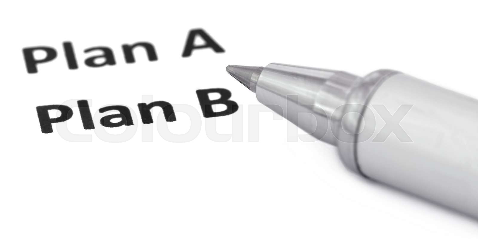 Plan A and B | Stock image | Colourbox
