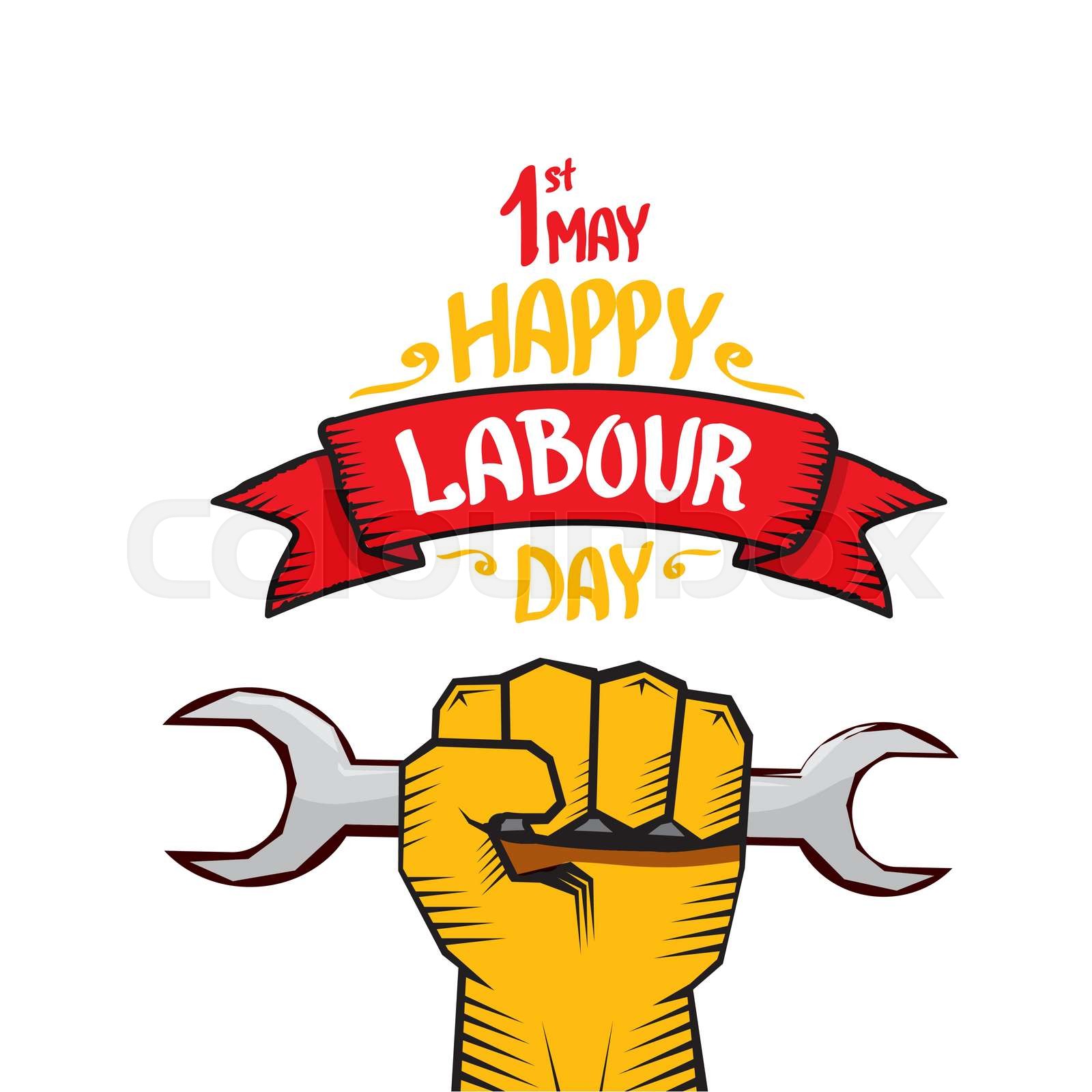 vector happy labour day poster | Stock vector | Colourbox