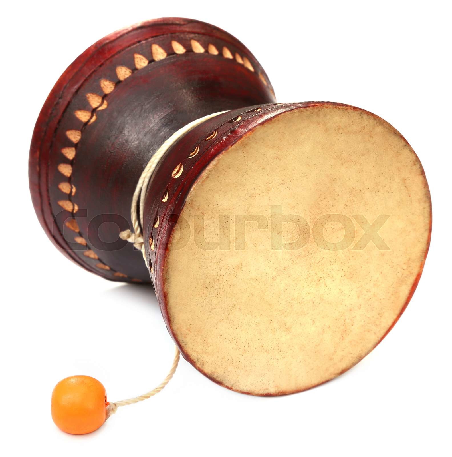 Musical instrument Damaru or Dugdugi | Stock image | Colourbox