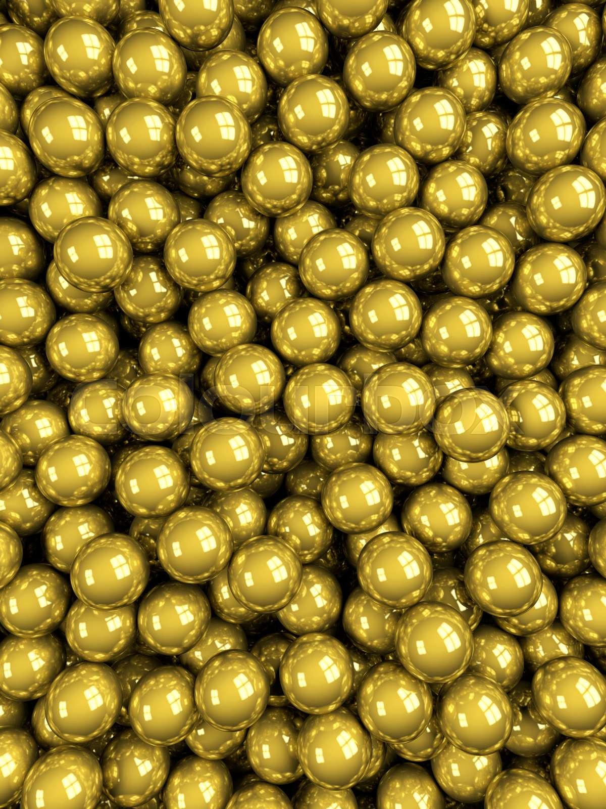 balls gold glossy vertical | Stock image | Colourbox