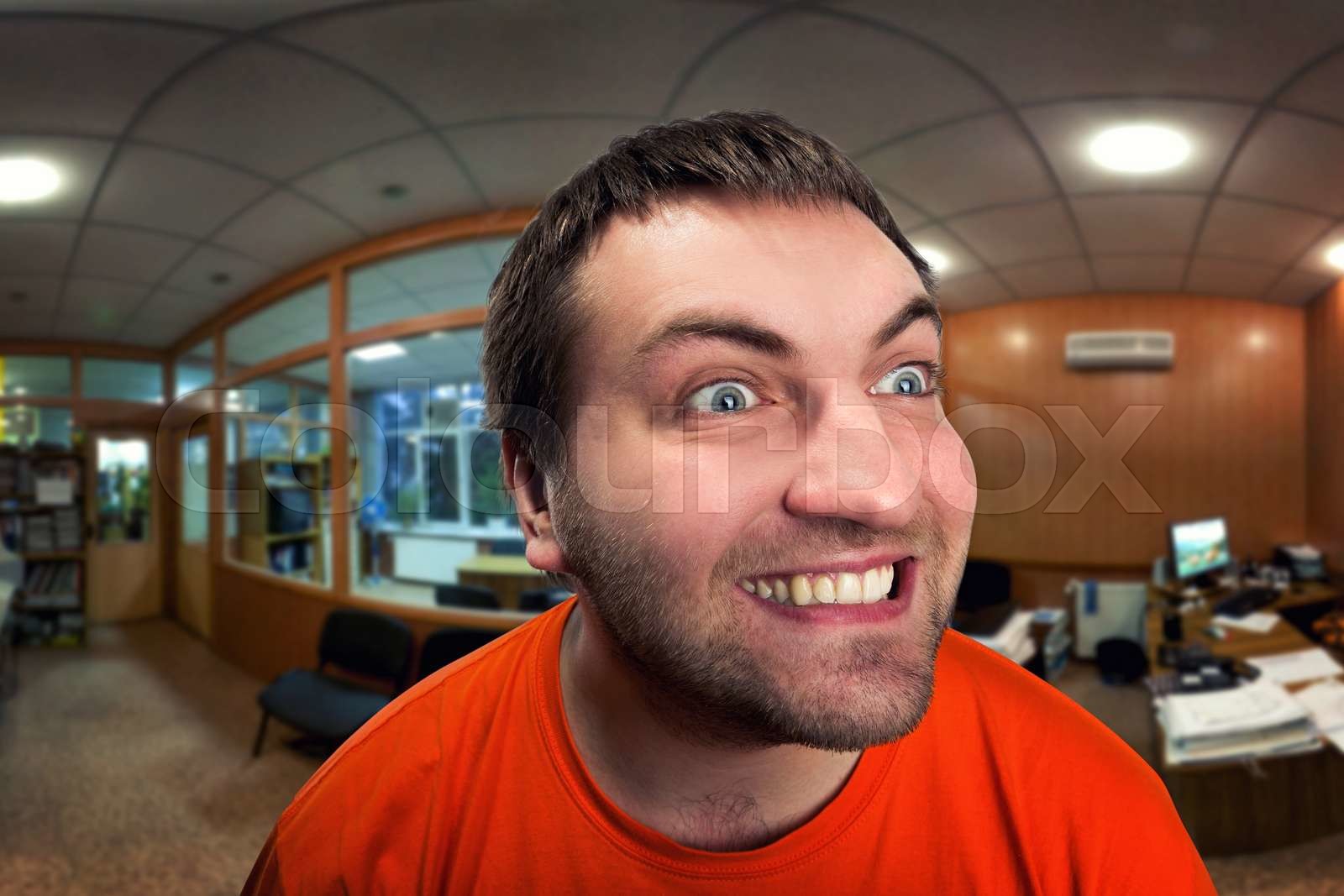 Surprised nerd | Stock image | Colourbox