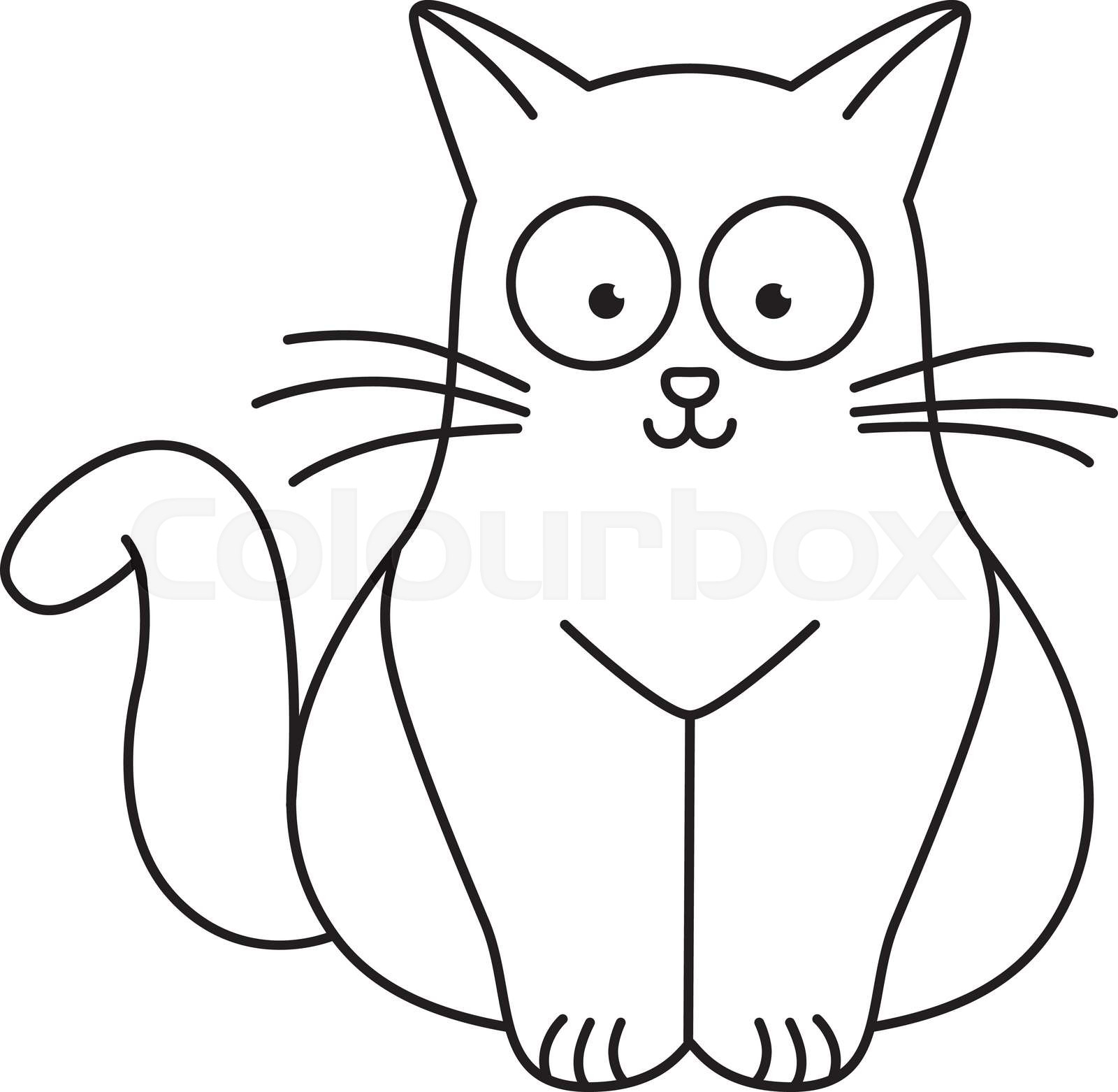 simple illustration of cat | Stock vector | Colourbox