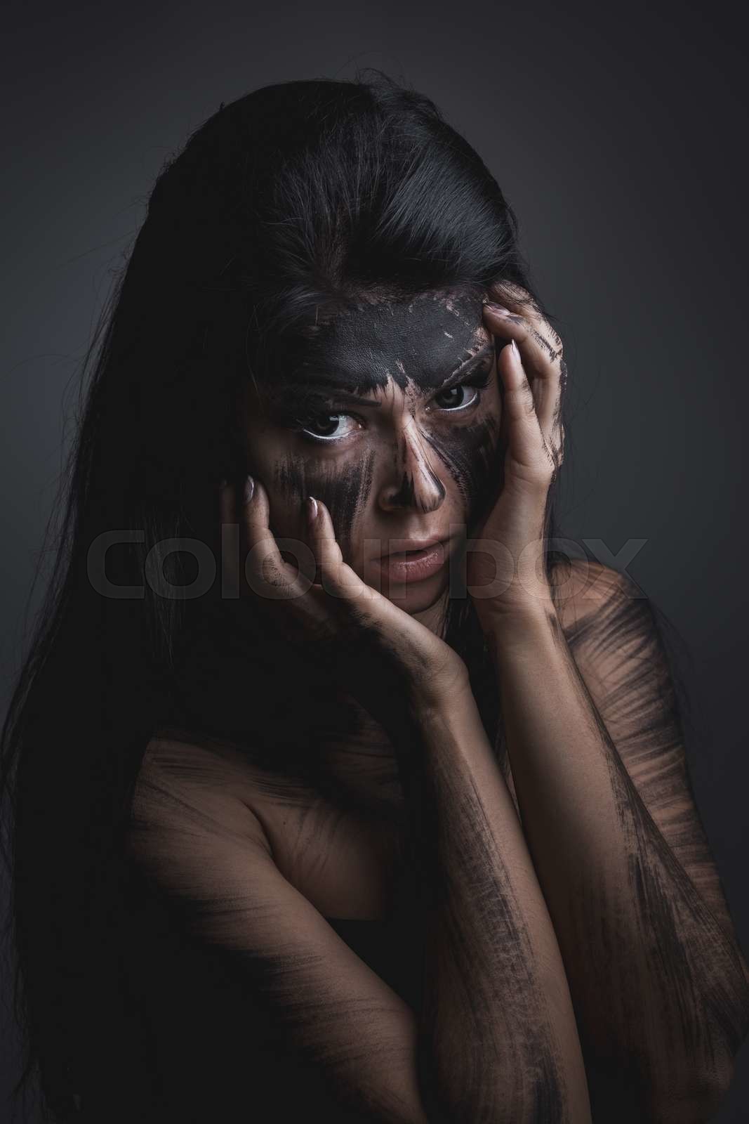 Ugly dirty face | Stock image | Colourbox