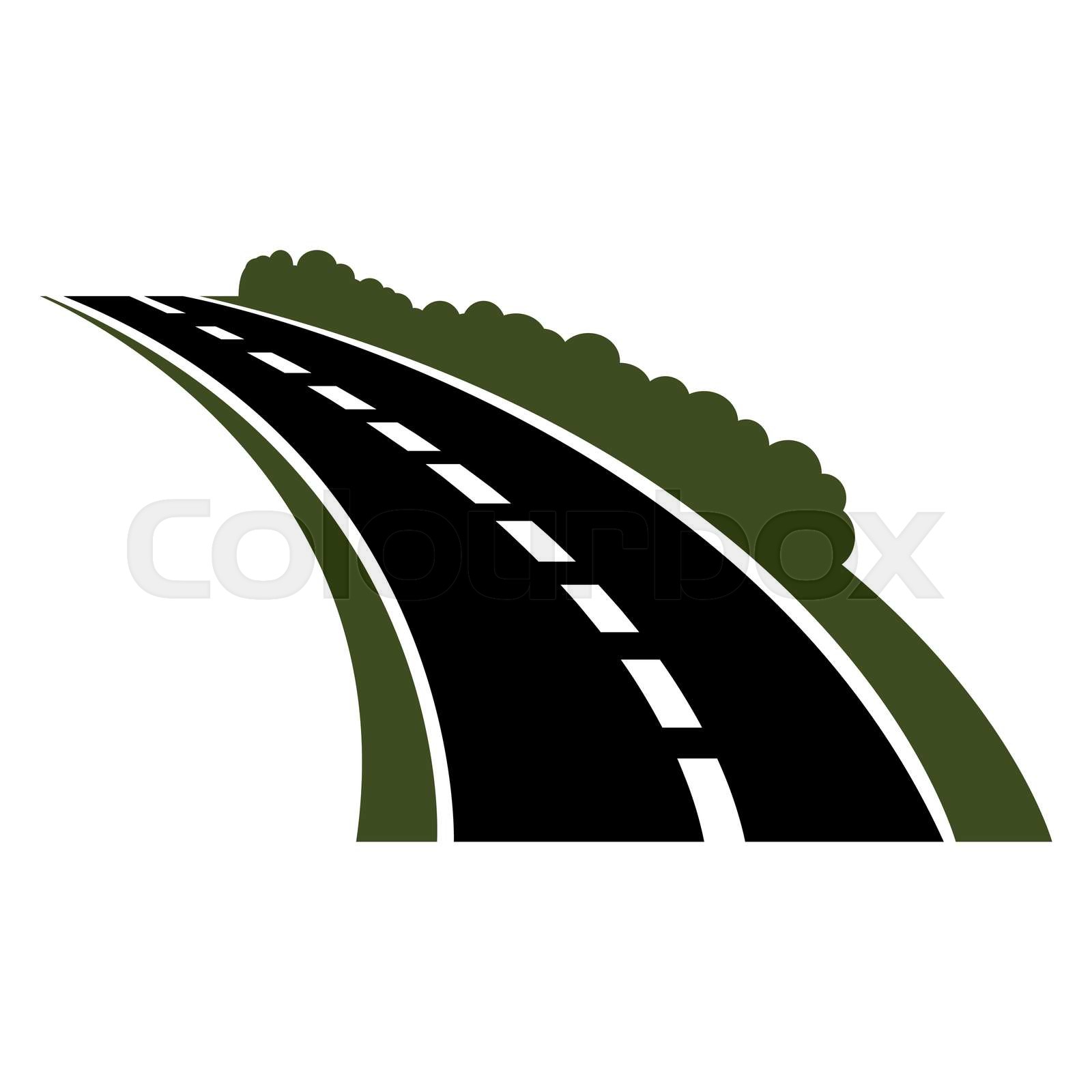 Vector black car road icon | Stock vector | Colourbox