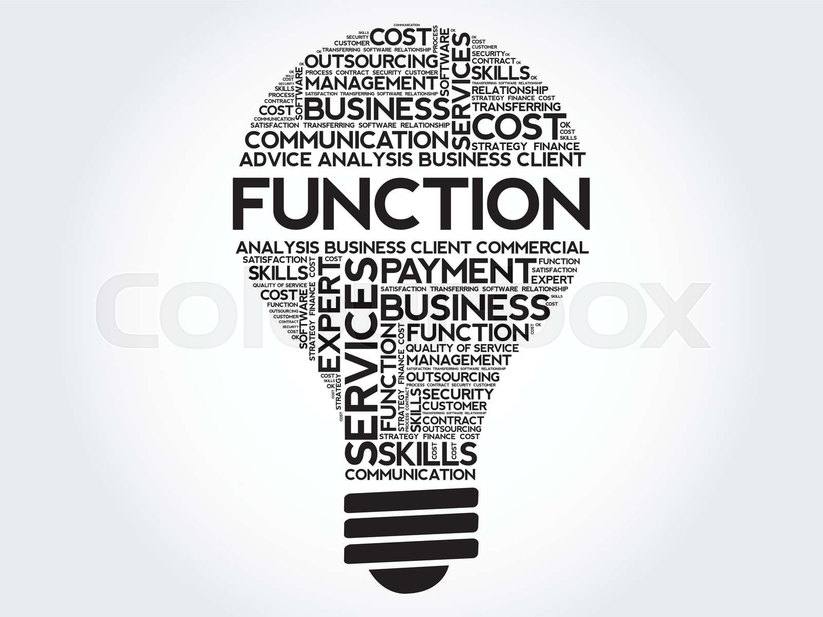 FUNCTION bulb word cloud | Stock vector | Colourbox