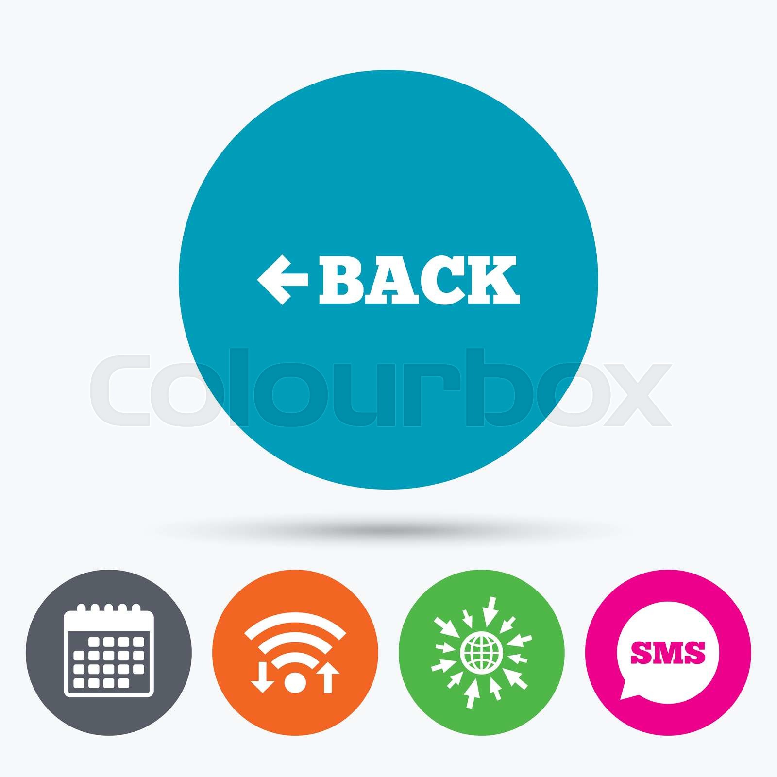 Back Button Icon Blue