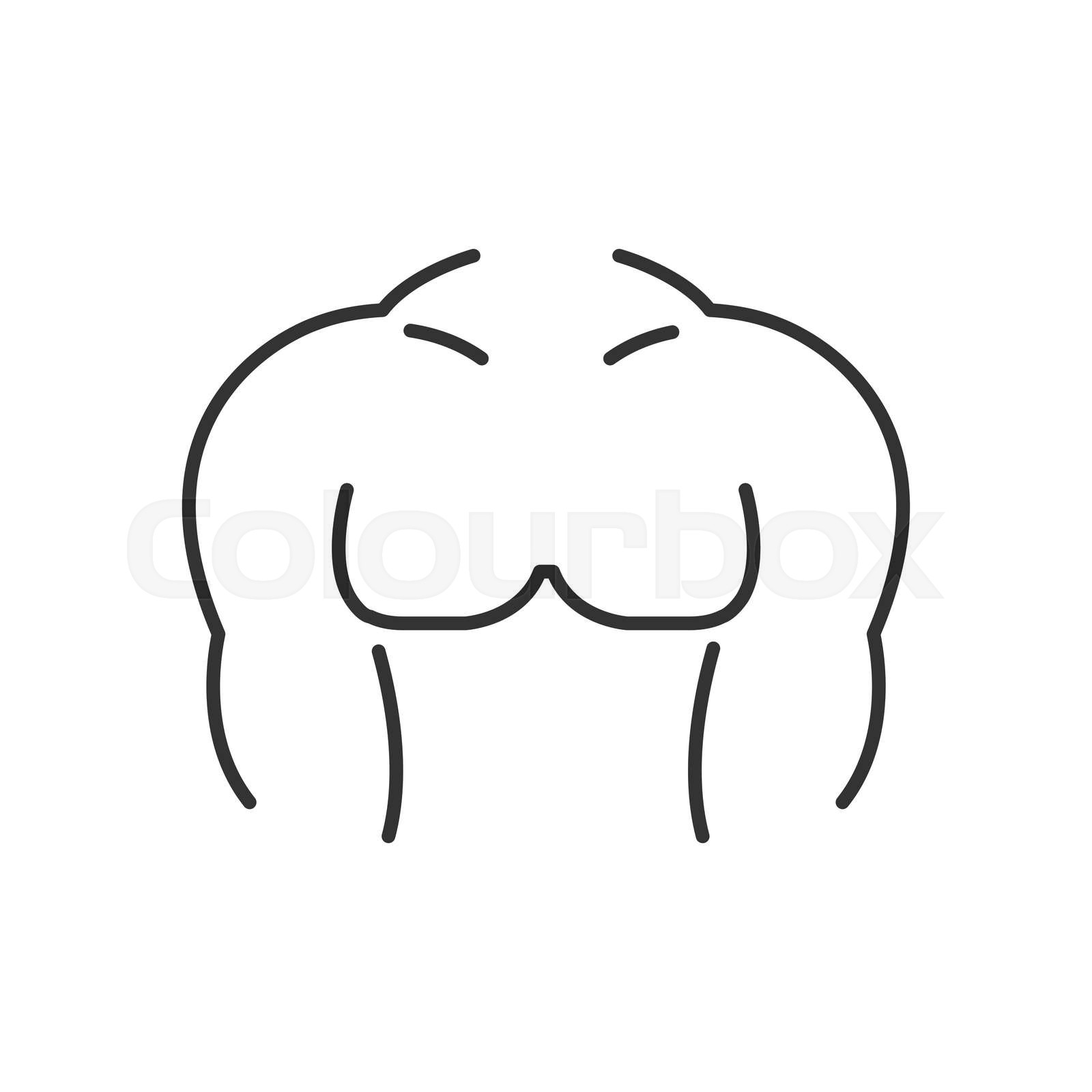 Line Icon Style, Male body icon design | Stock vector | Colourbox