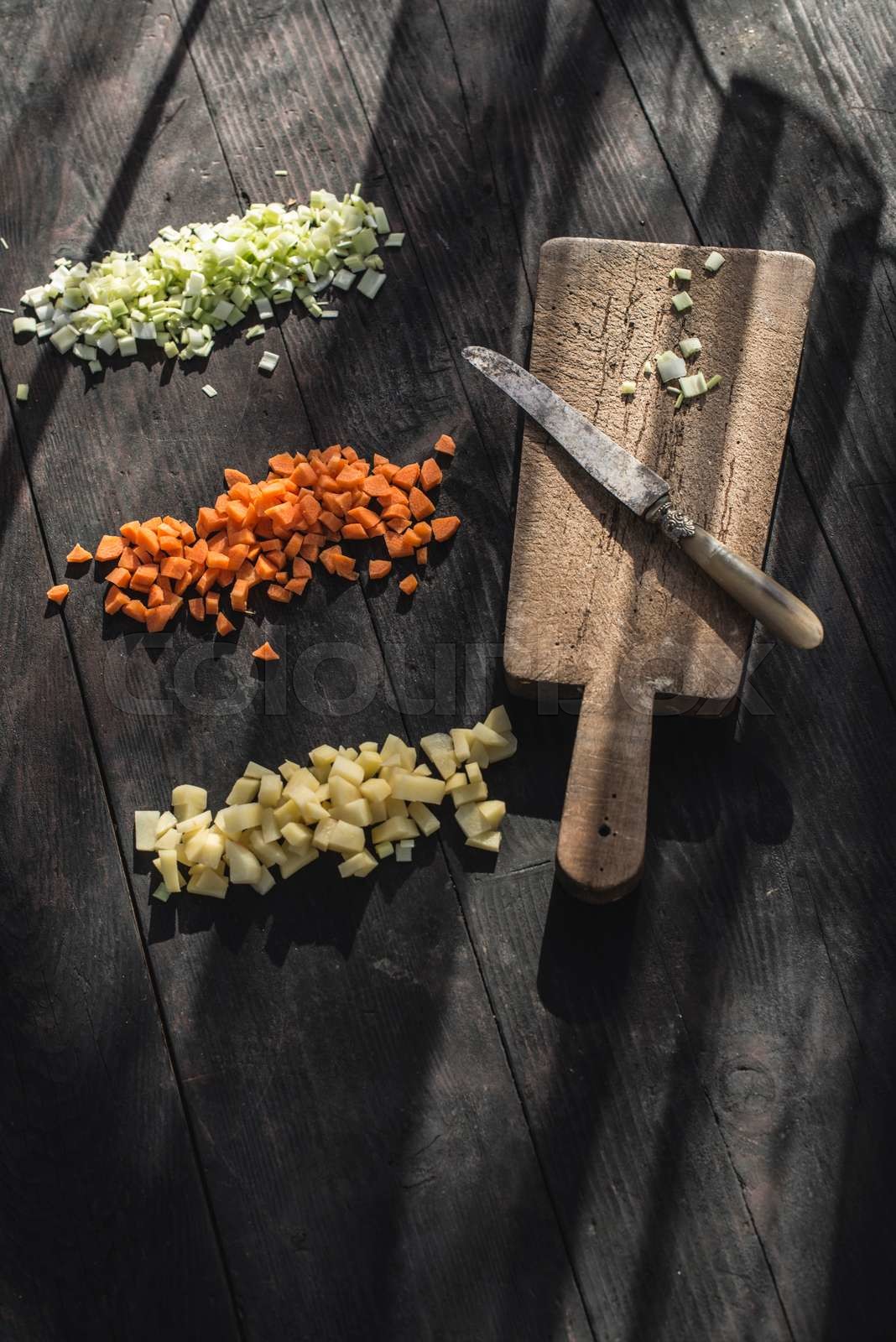 Diced vegetables | Stock image | Colourbox