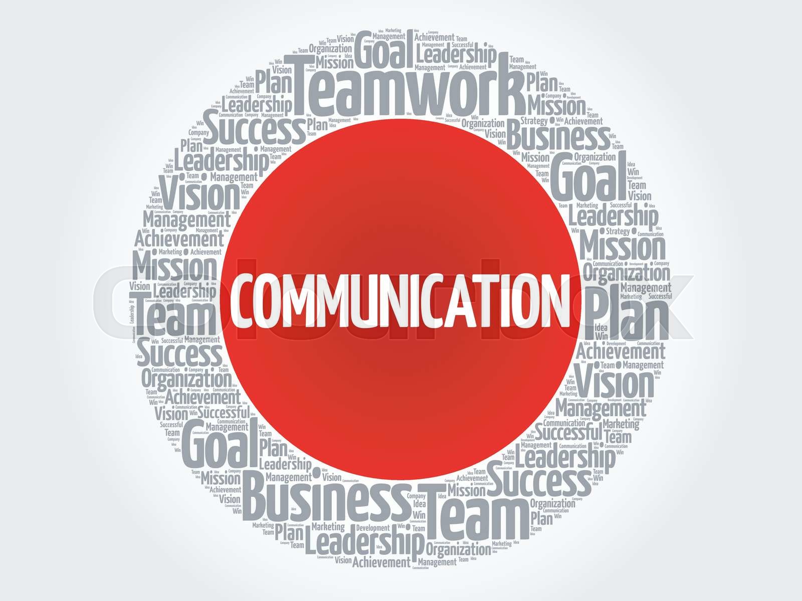 COMMUNICATION circle word cloud | Stock vector | Colourbox