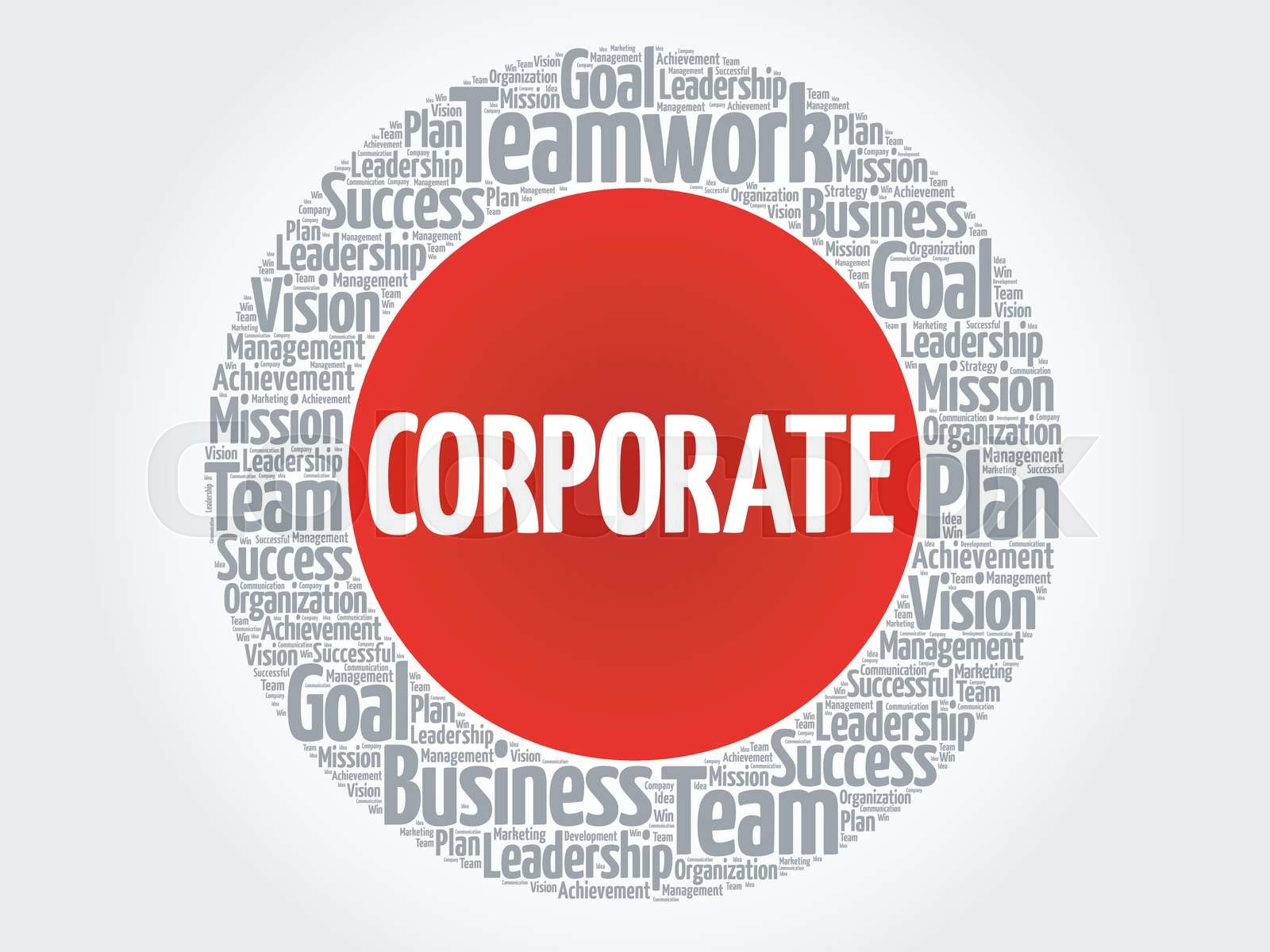 CORPORATE circle word cloud | Stock vector | Colourbox