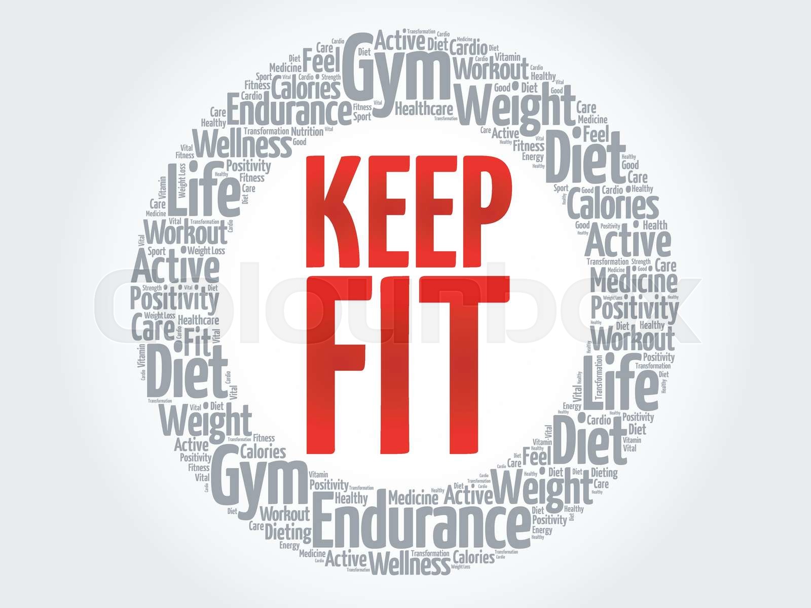 KEEP FIT word cloud | Stock vector | Colourbox