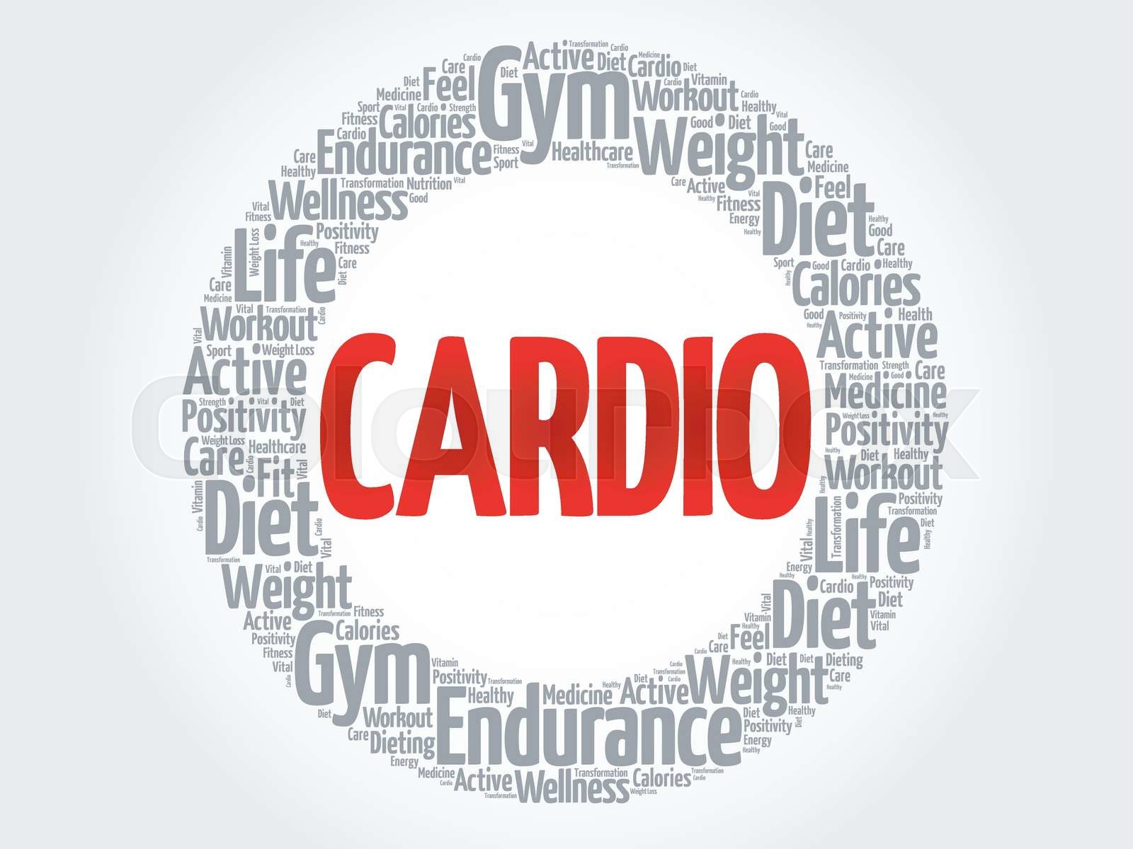CARDIO word cloud, fitness | Stock vector | Colourbox