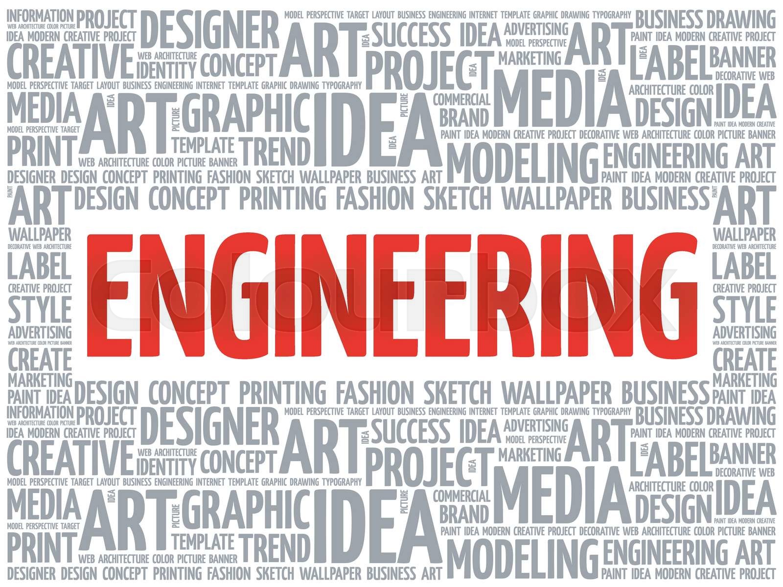 Engineering word cloud | Stock vector | Colourbox