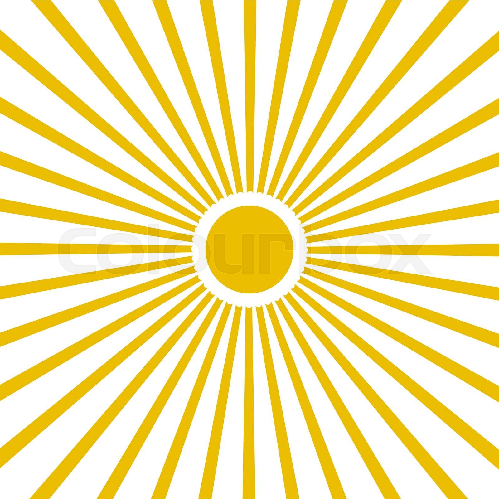 Vector Flat Yellow sun | Stock vector | Colourbox