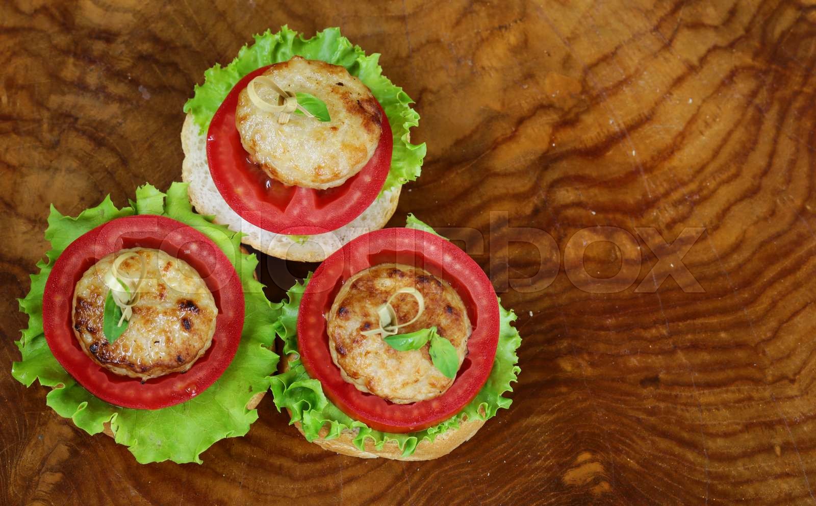 appetizer mini burgers | Stock image | Colourbox
