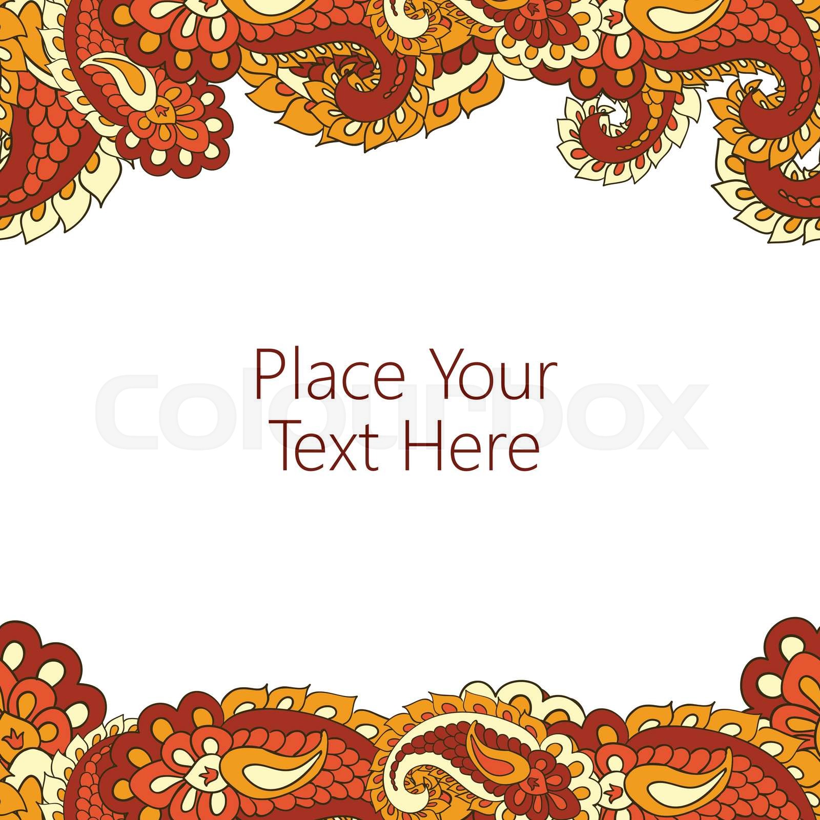 Abstract paisley border | Stock vector | Colourbox