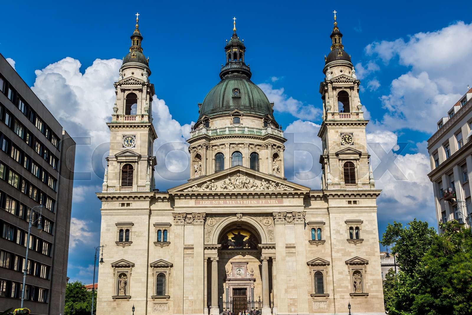 St. Stephen's Basilica, the largest church in Budapest, Hungary | Stock ...
