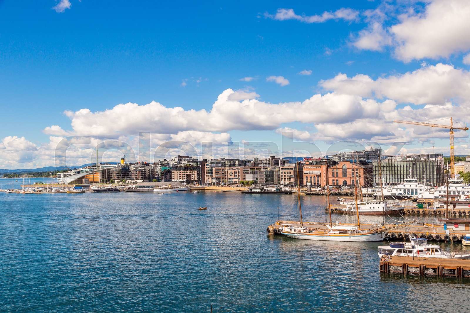 Oslo skyline and harbor. Norway | Stock image | Colourbox