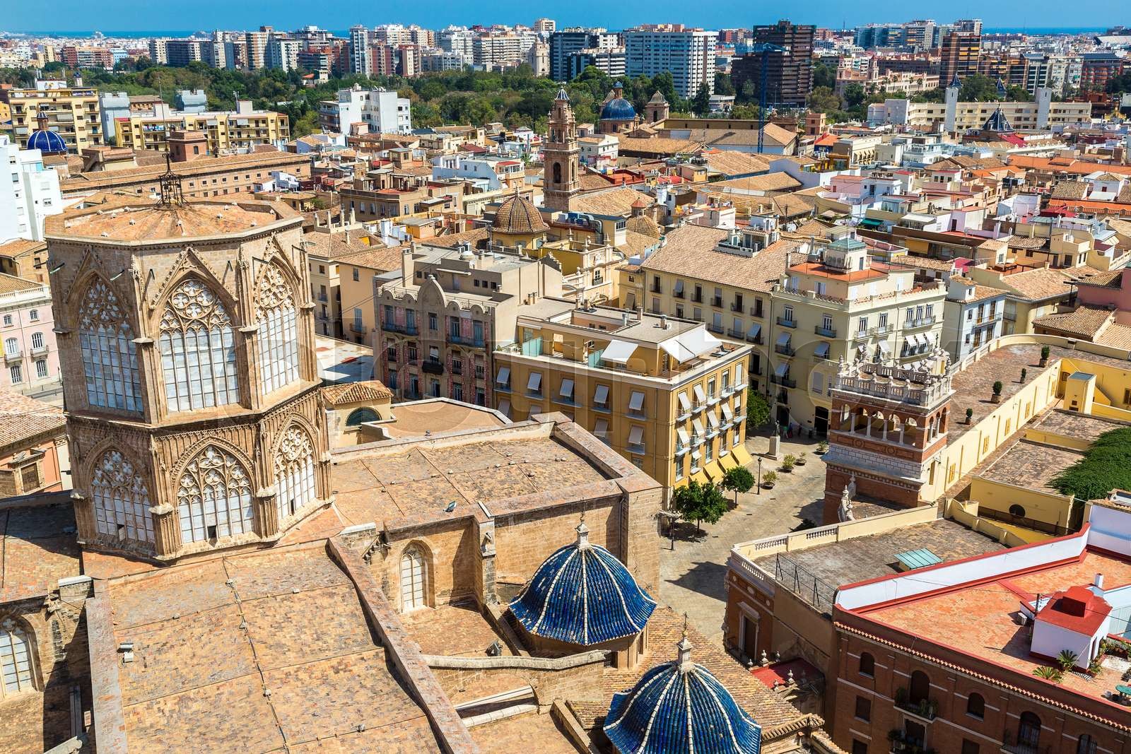 Valencia aerial skyline | Stock image | Colourbox