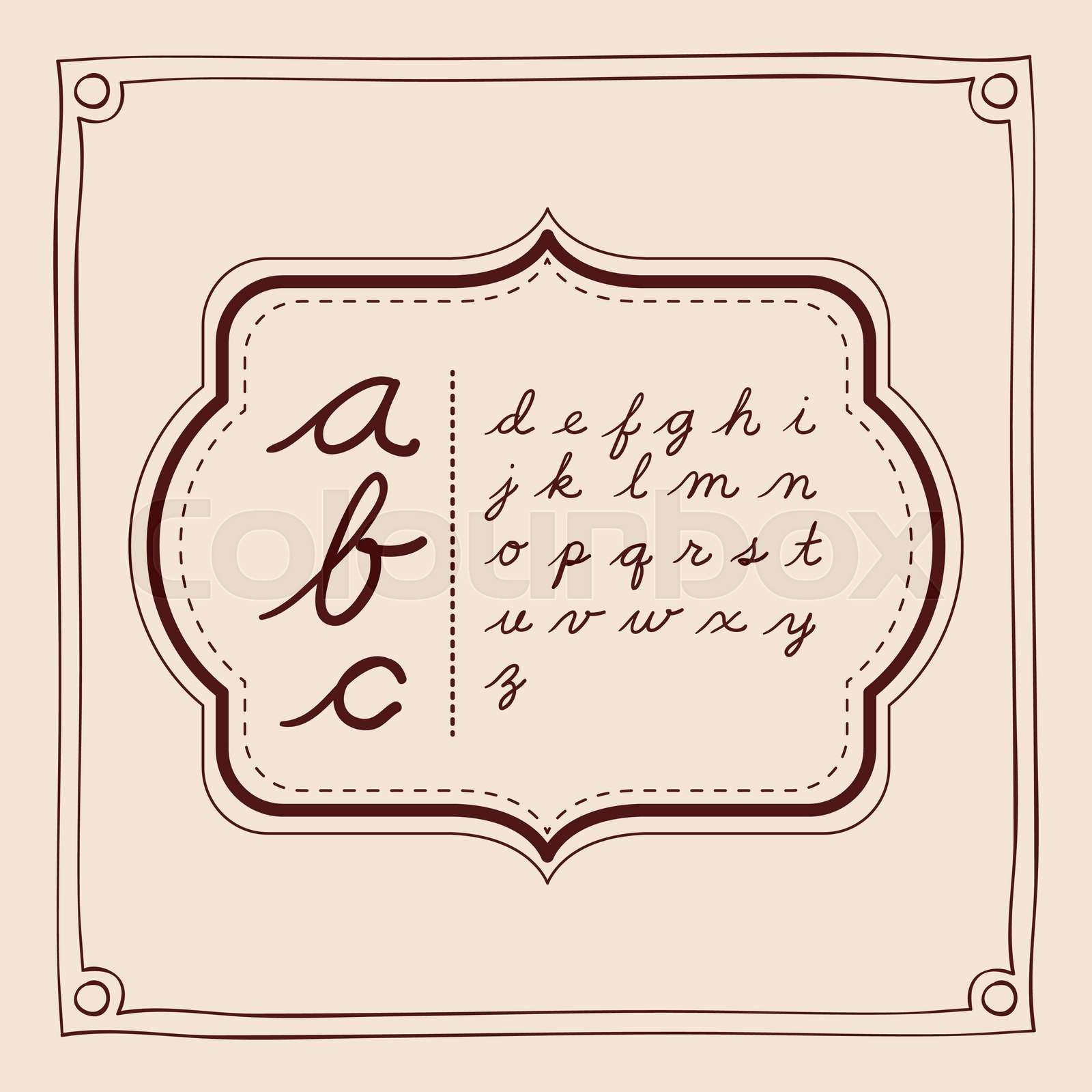 alphabet written on cover design | Stock vector | Colourbox