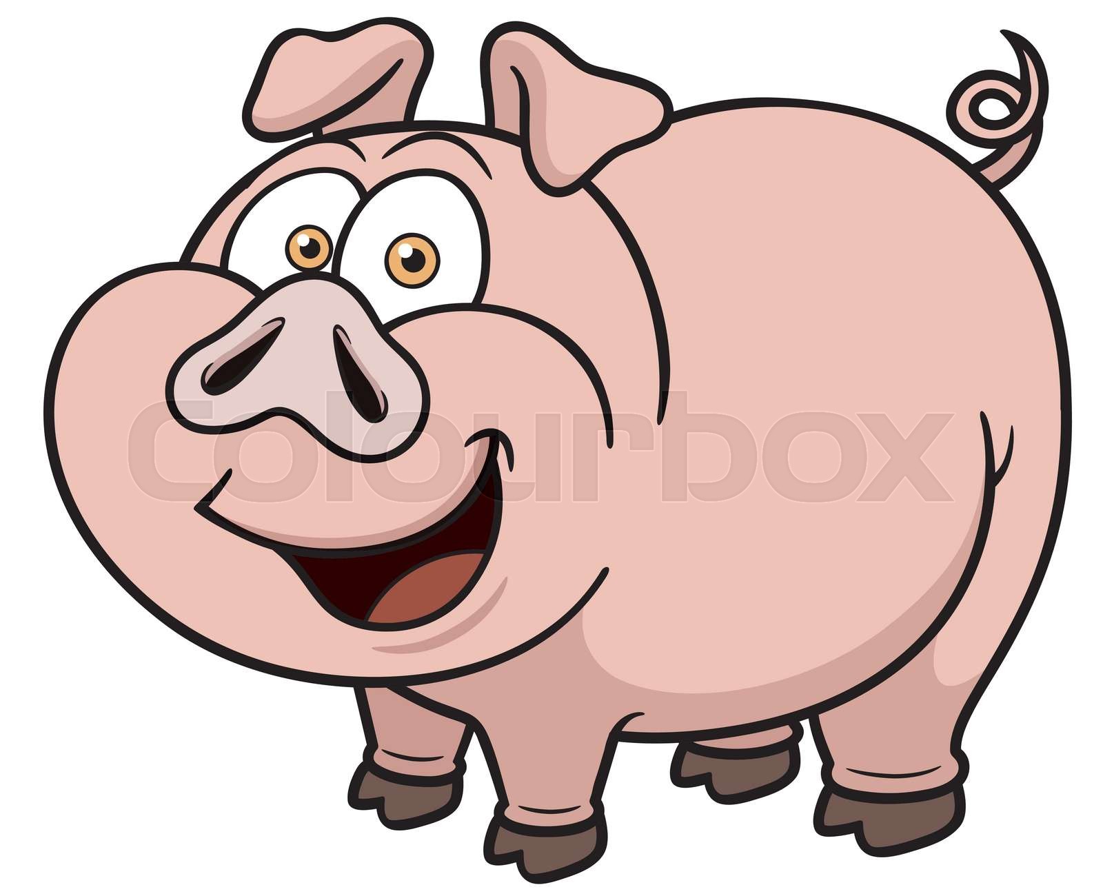 schwein, cartoon, tier | Stock-Vektor | Colourbox