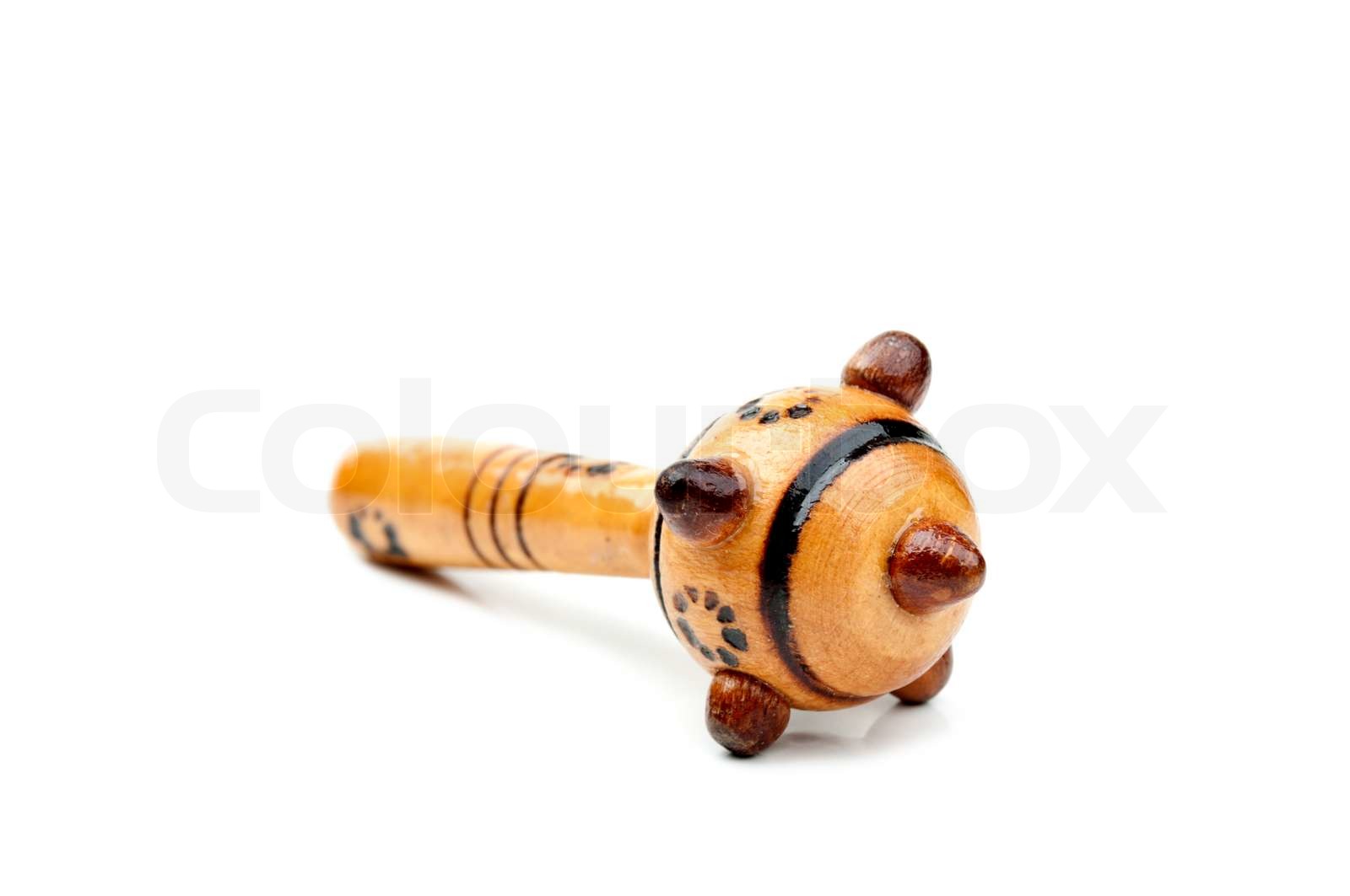 Holz Keule auf einem weißen Hintergrund | Stock Bild | Colourbox
