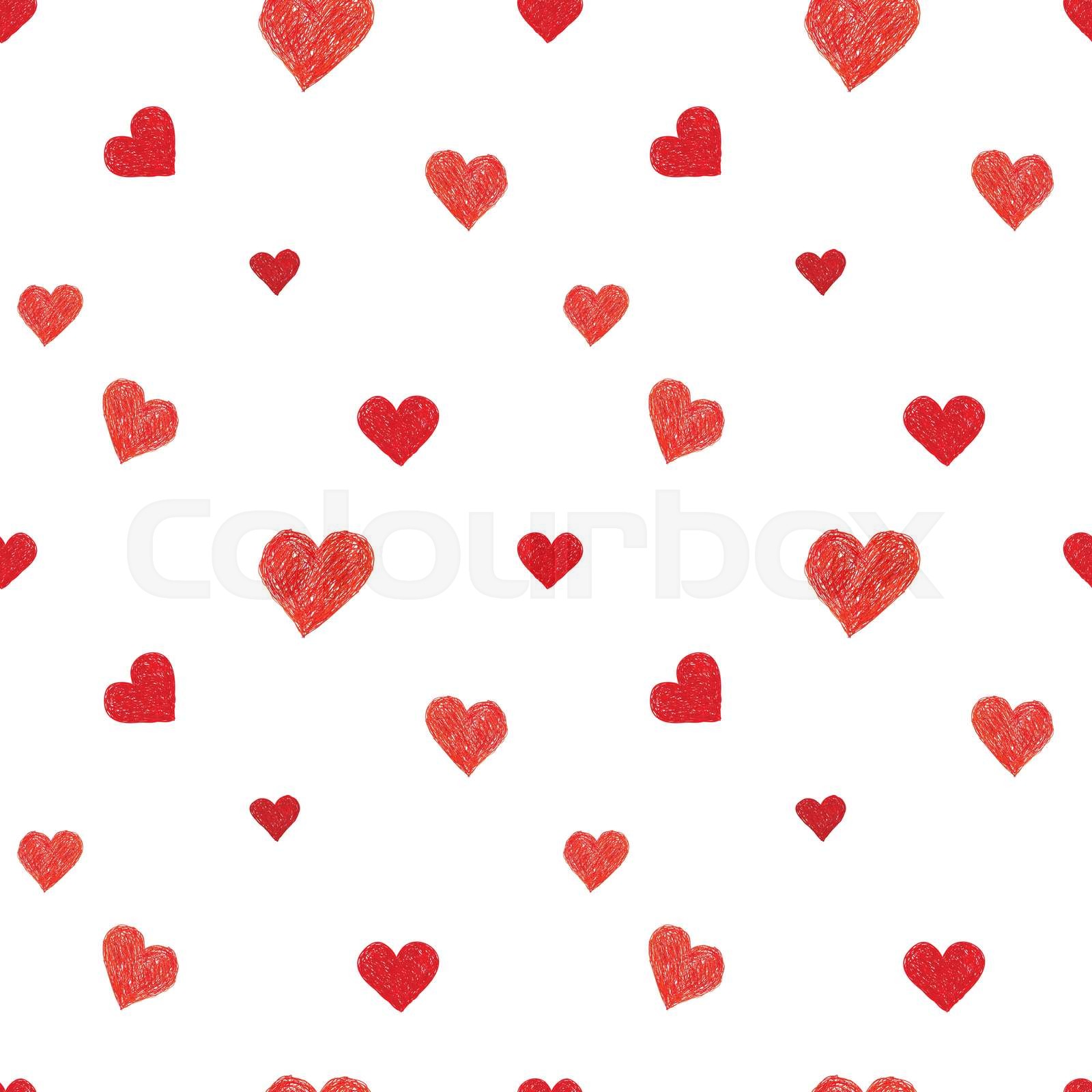 einfach, muster, herz | Stock-Vektor | Colourbox