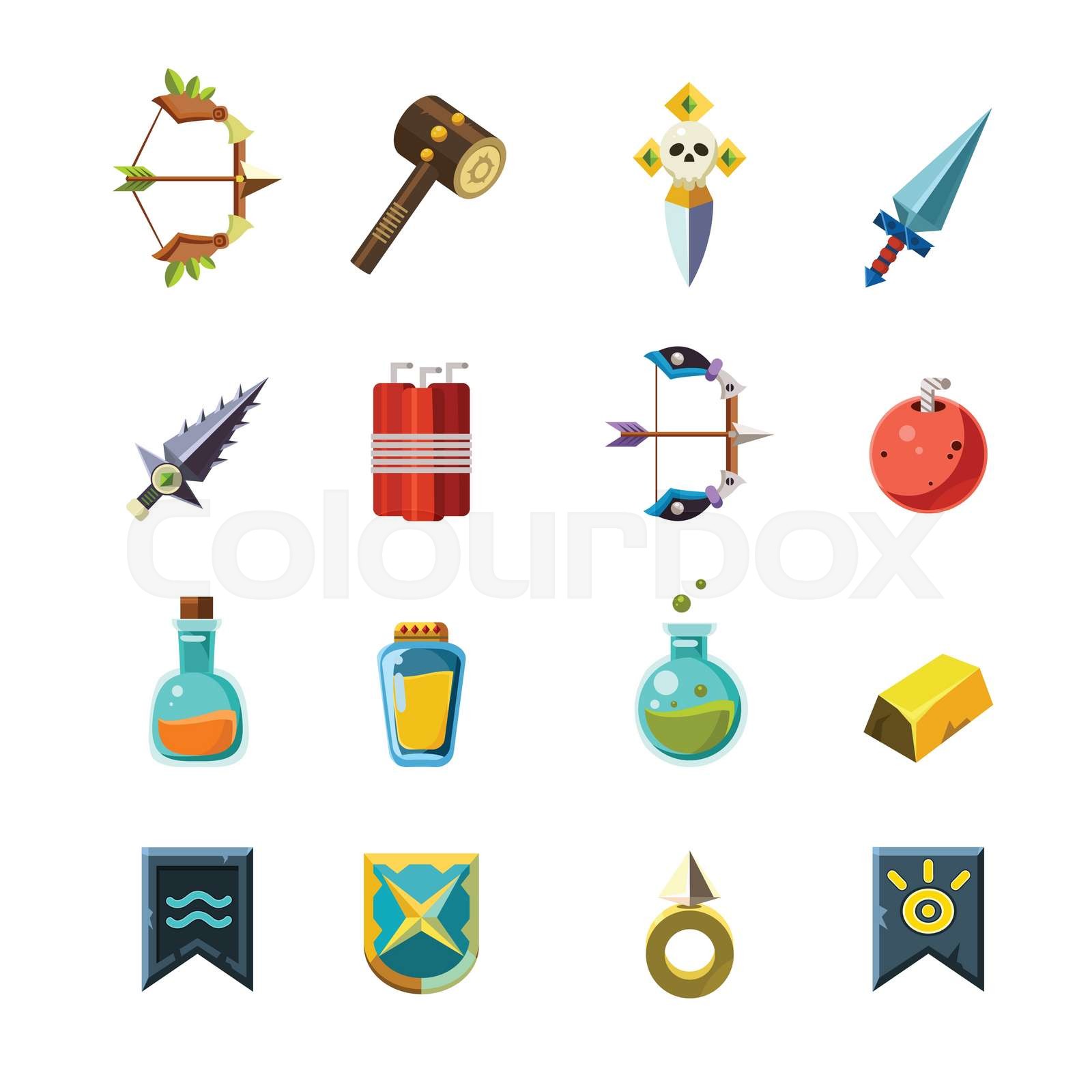 Flash Game Inventory Set | Stock vector | Colourbox