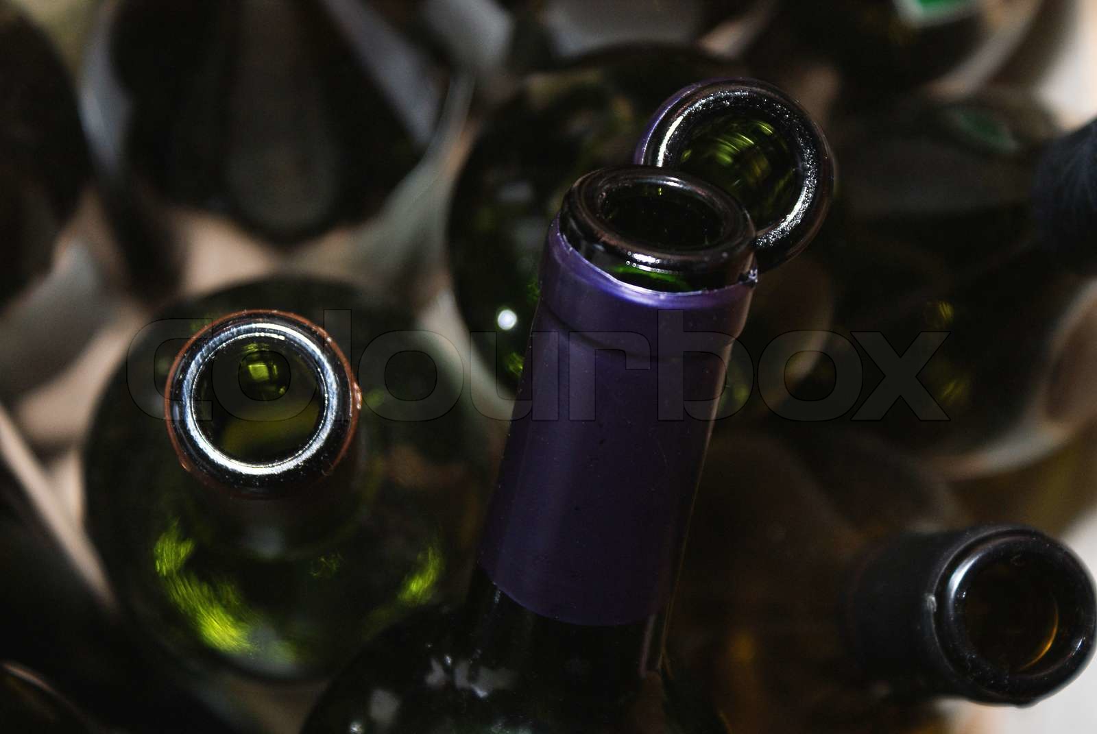 Empty wine bottles. | Stock image | Colourbox